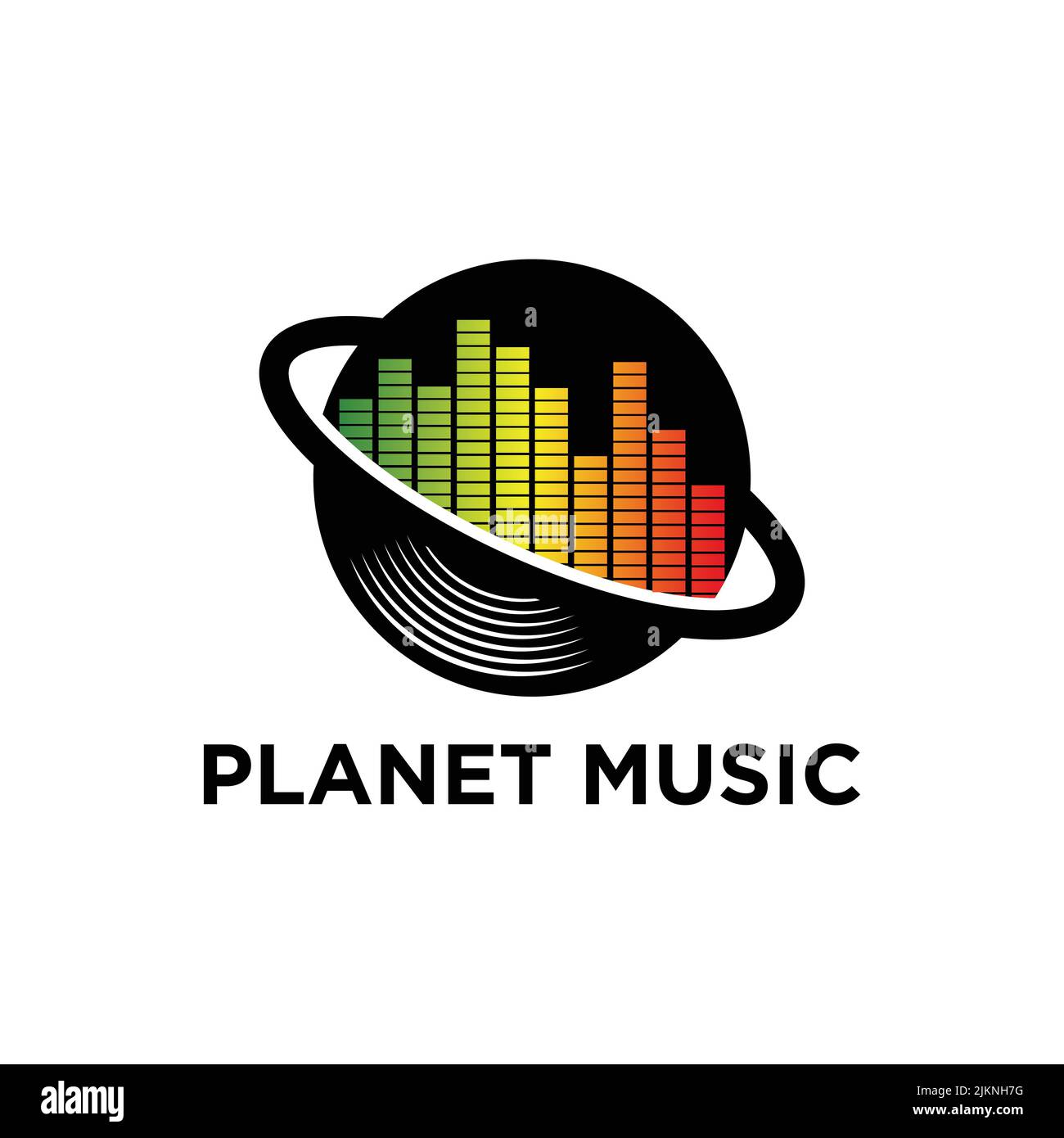 A music company logo concept isolated on a white background Stock ...