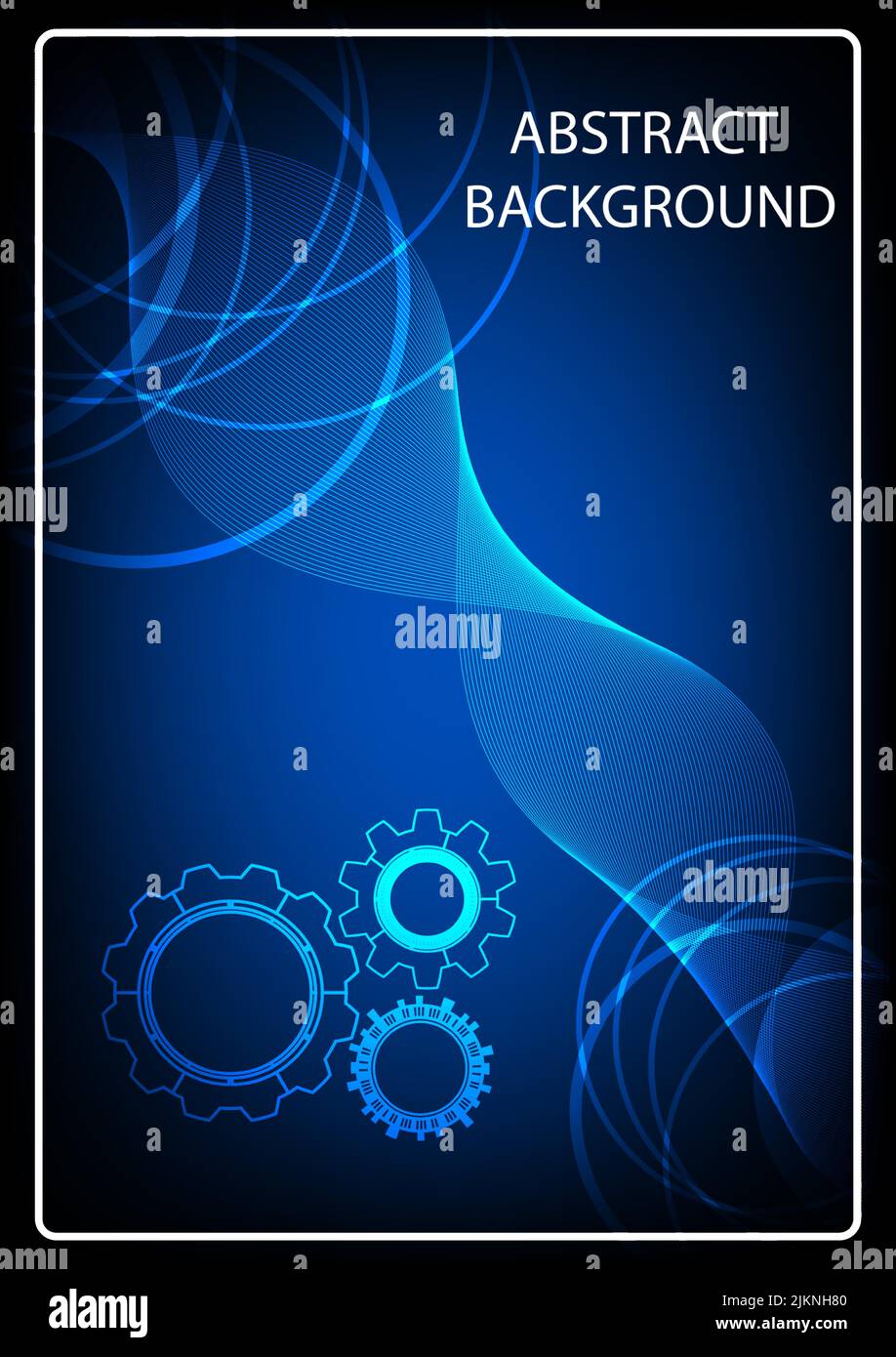 abstract background pattern line parallel with cog Technology style ...
