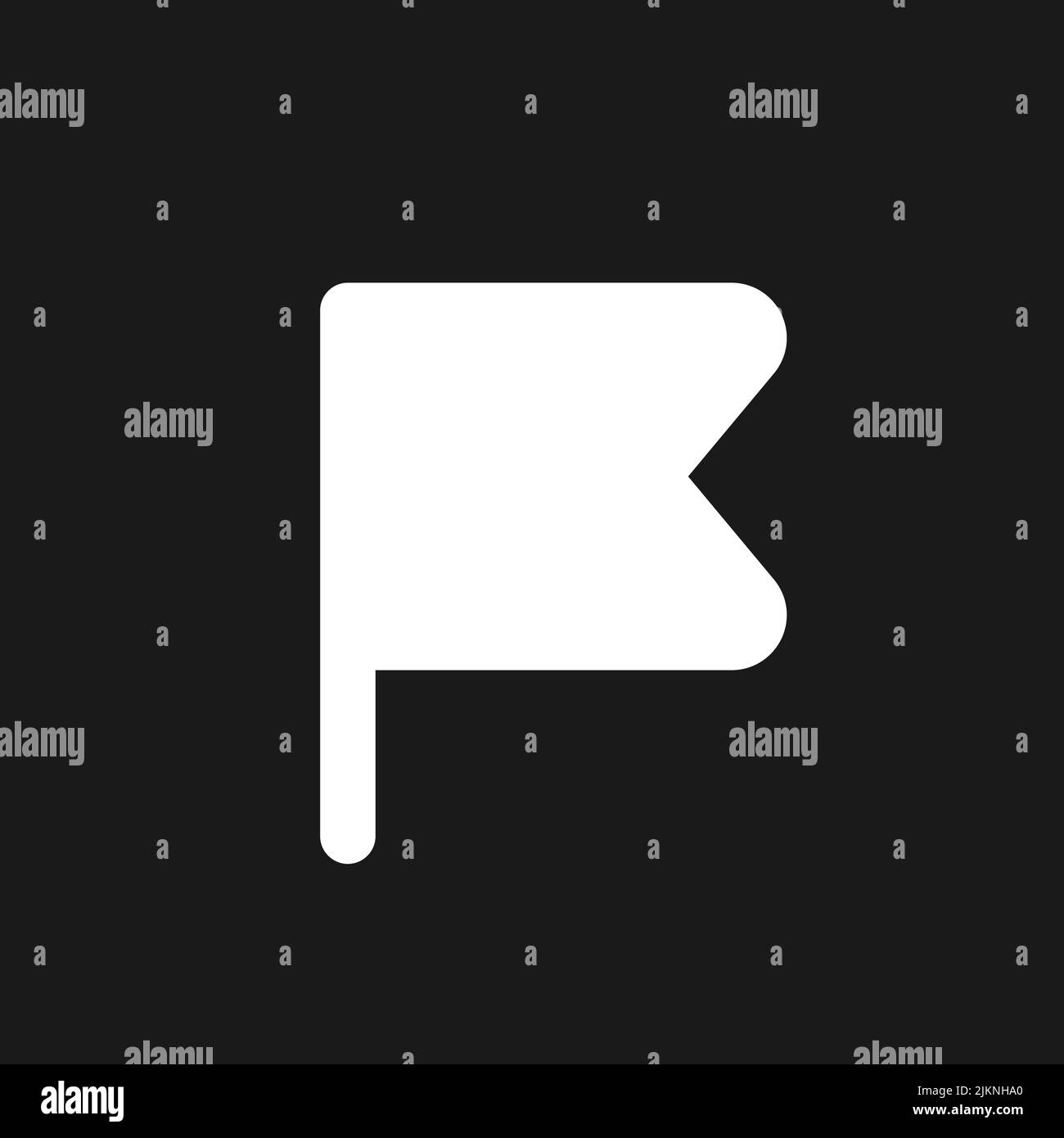 Simple flag for report dark mode glyph ui icon Stock Vector Image & Art ...