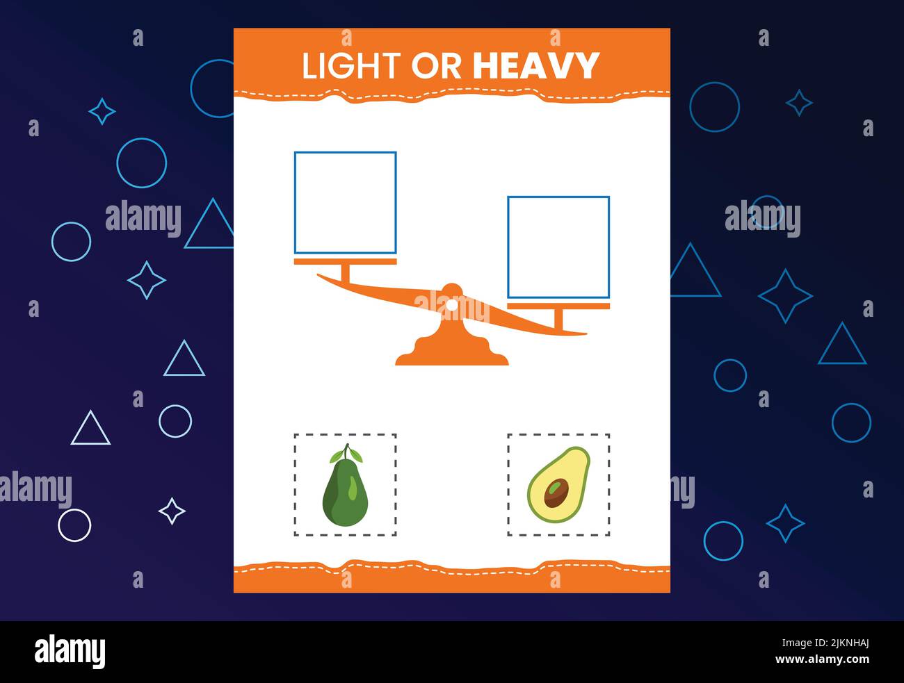Light or heavy educational worksheet with scales. Heavier and lighter ...