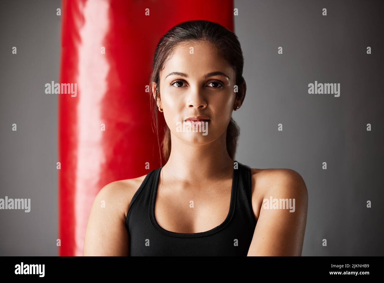 Boxing is my life. Cropped portrait of an attractive young female boxer ... Boxing is my life. Cropped portrait of an attractive young female boxer ...