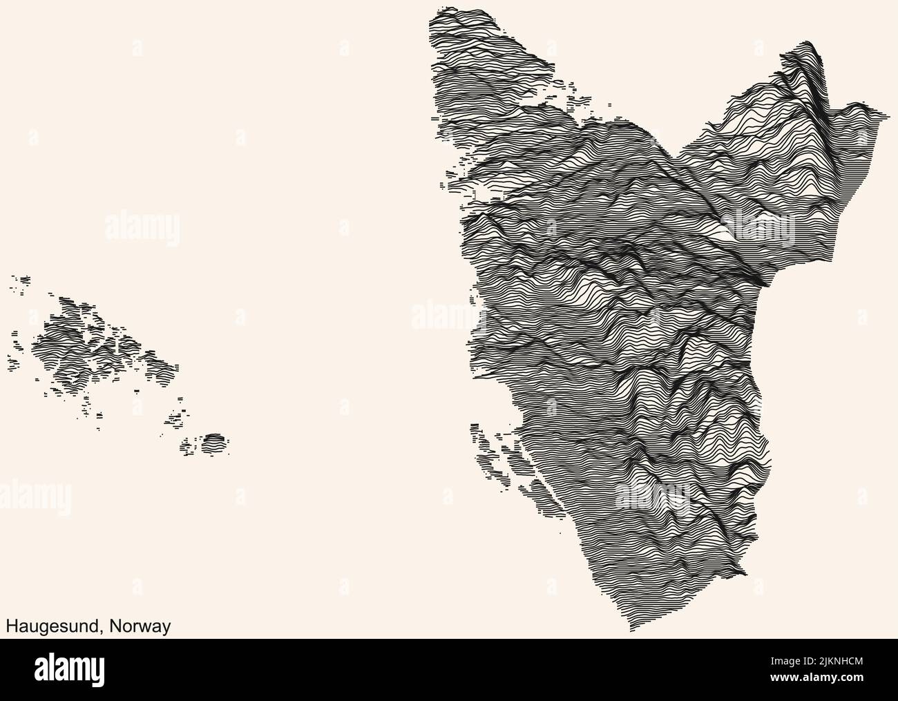 Topographic relief map of HAUGESUND, NORWAY Stock Vector Image & Art ...