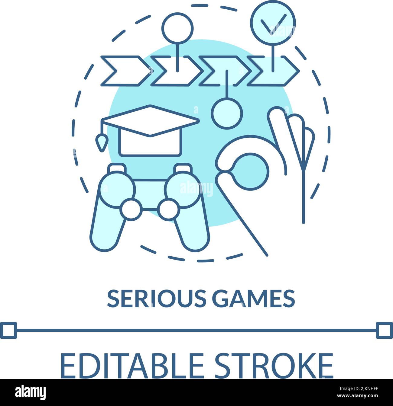 Serious games turquoise concept icon Stock Vector Image & Art - Alamy
