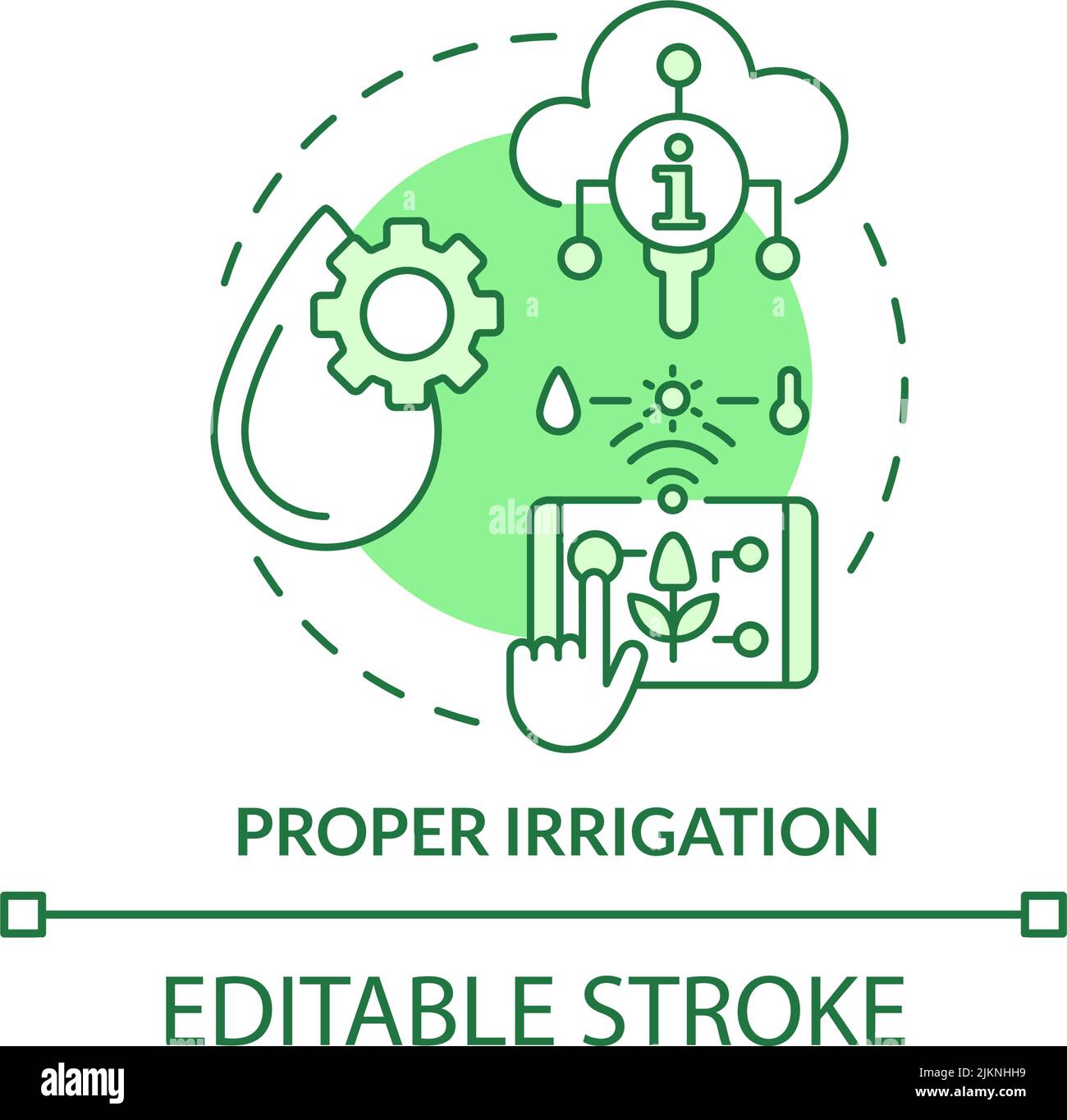 Proper irrigation green concept icon Stock Vector Image & Art - Alamy