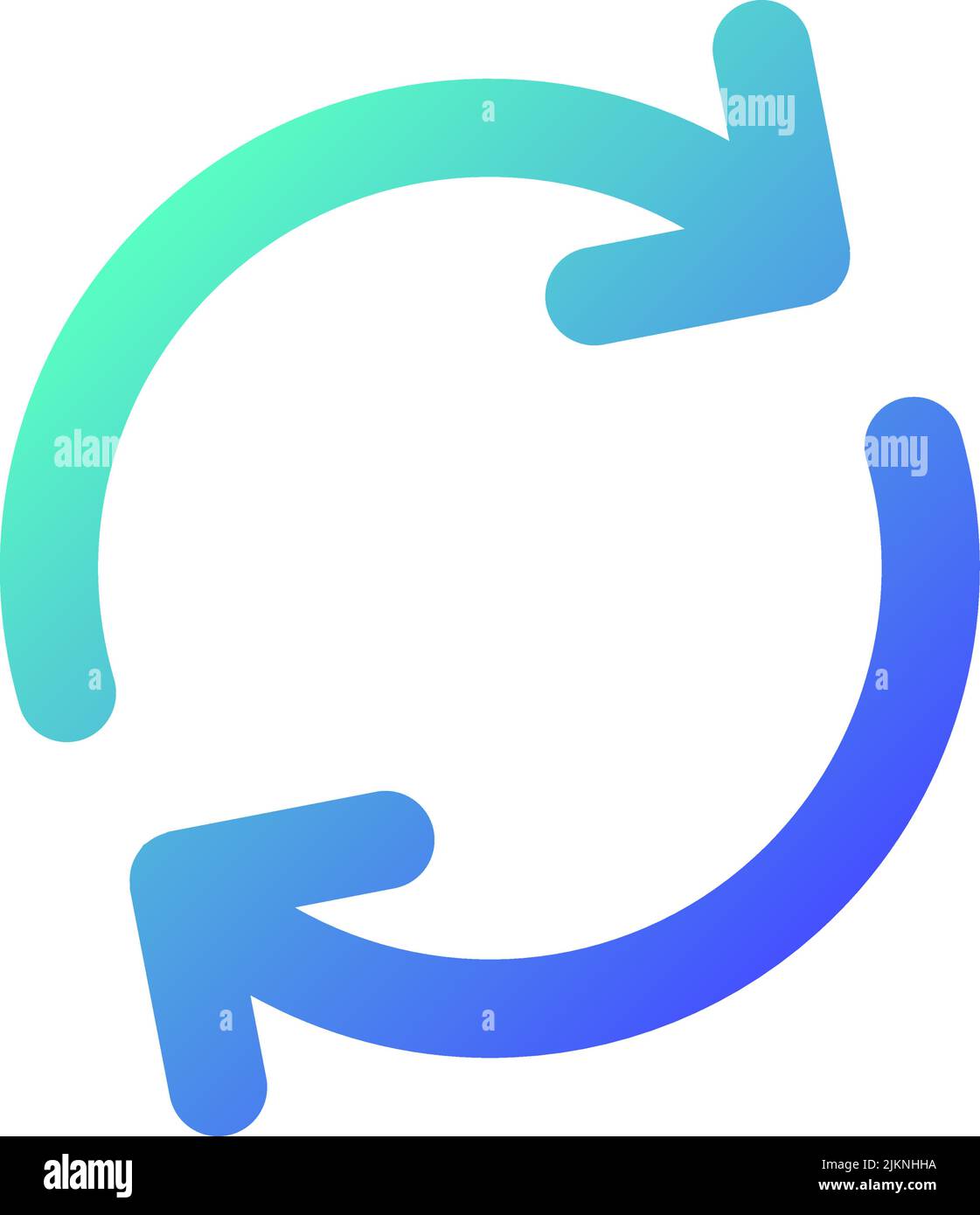 Synchronization pixel perfect gradient linear ui icon Stock Vector ...