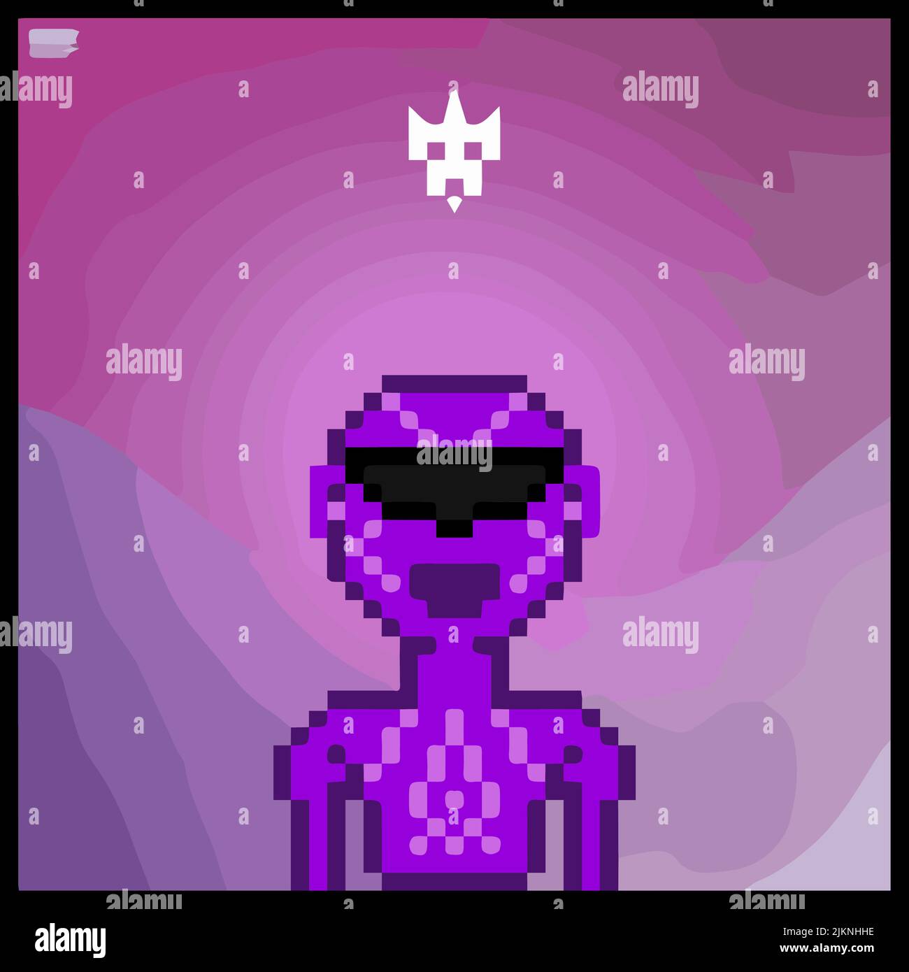 cartoon character in pixel vector art using a color filled background ...