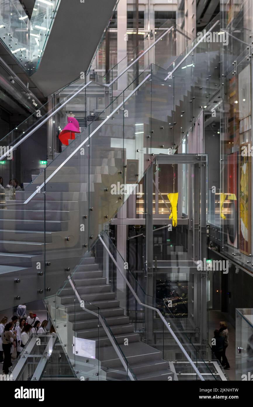 Intricate stairway interior structure of Boijmans van Beuningen art ...