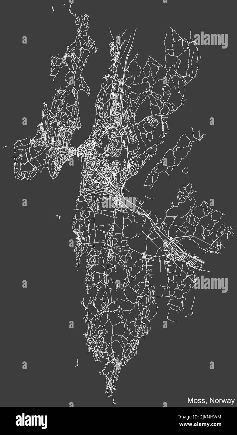 Street roads map of MOSS, NORWAY Stock Vector Image & Art - Alamy