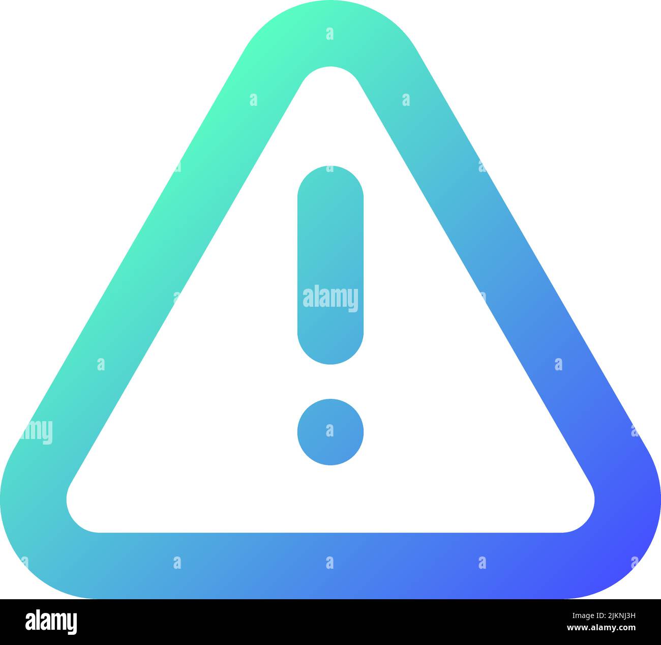 Triangle shaped caution sign pixel perfect gradient linear ui icon ...