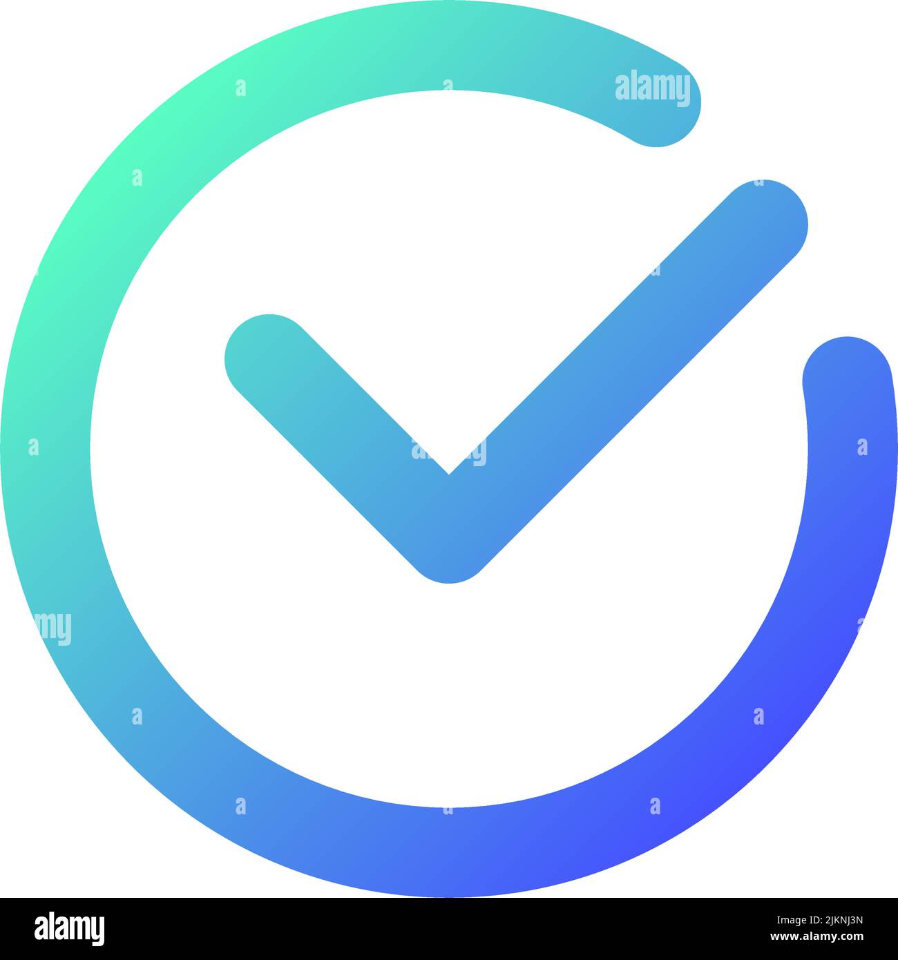 Accept button pixel perfect gradient linear ui icon Stock Vector Image & Art - Alamy