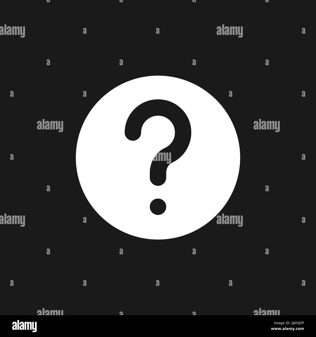 Question mark dark mode glyph ui icon Stock Vector Image & Art - Alamy