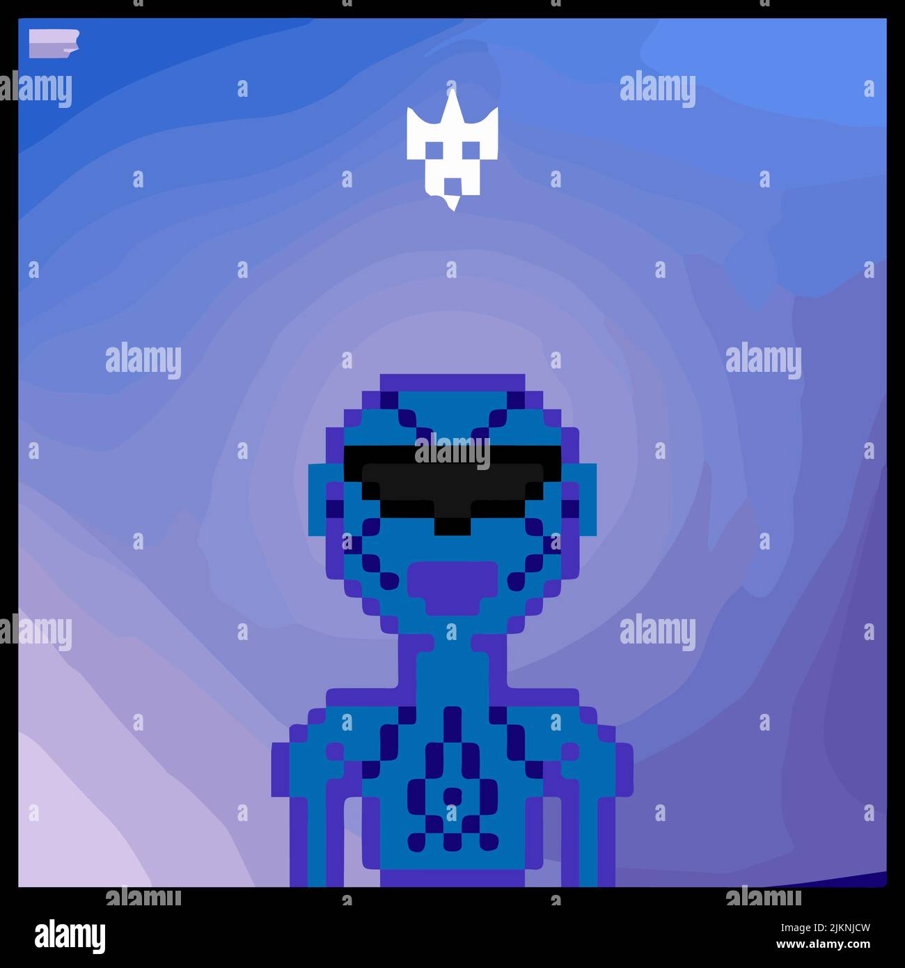 cartoon character in pixel vector art using a color filled background ...