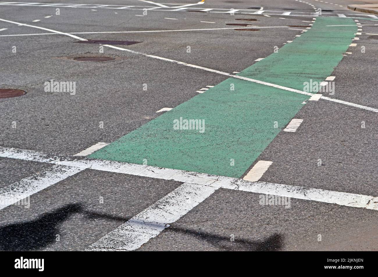 selected green line for bikes, modern security bike transportation ...