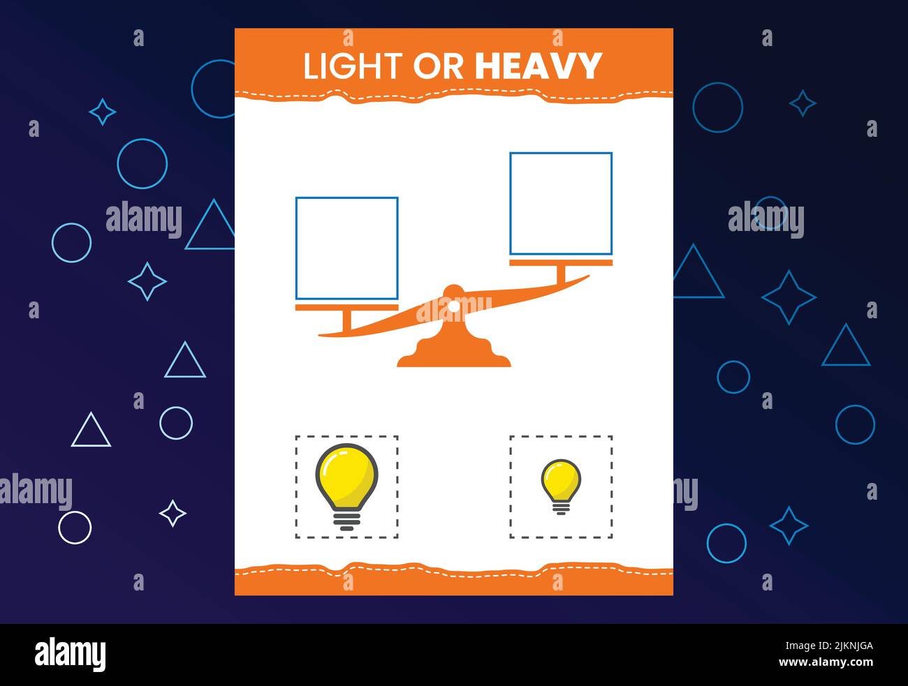 Light or heavy educational worksheet with scales. Heavier and lighter ...