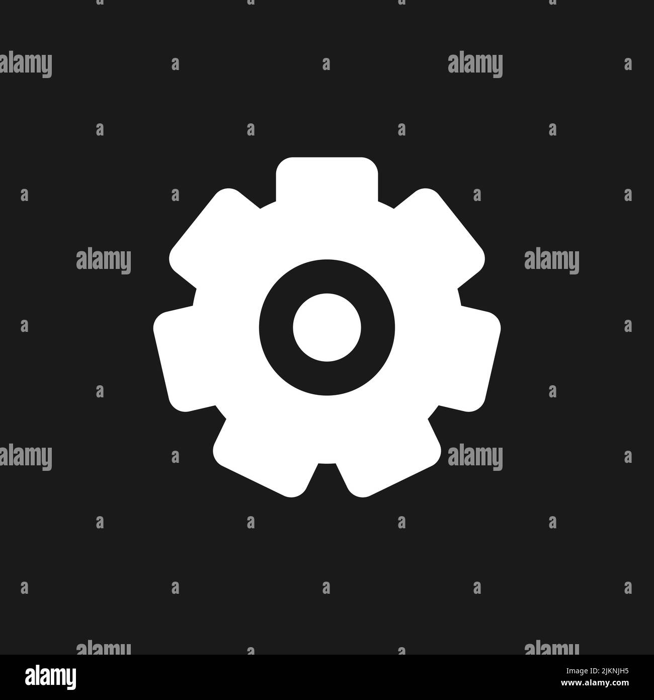 Settings gear dark mode glyph ui icon Stock Vector Image & Art - Alamy