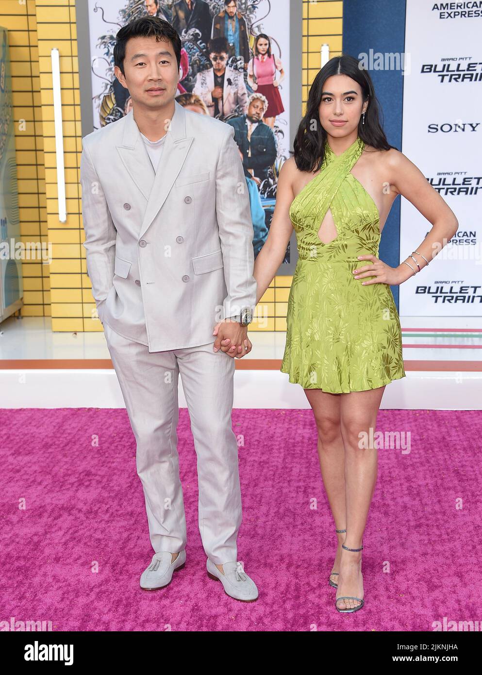 August 1, 2022, Westwood, California, USA: Simu Liu and Jade Bender ...