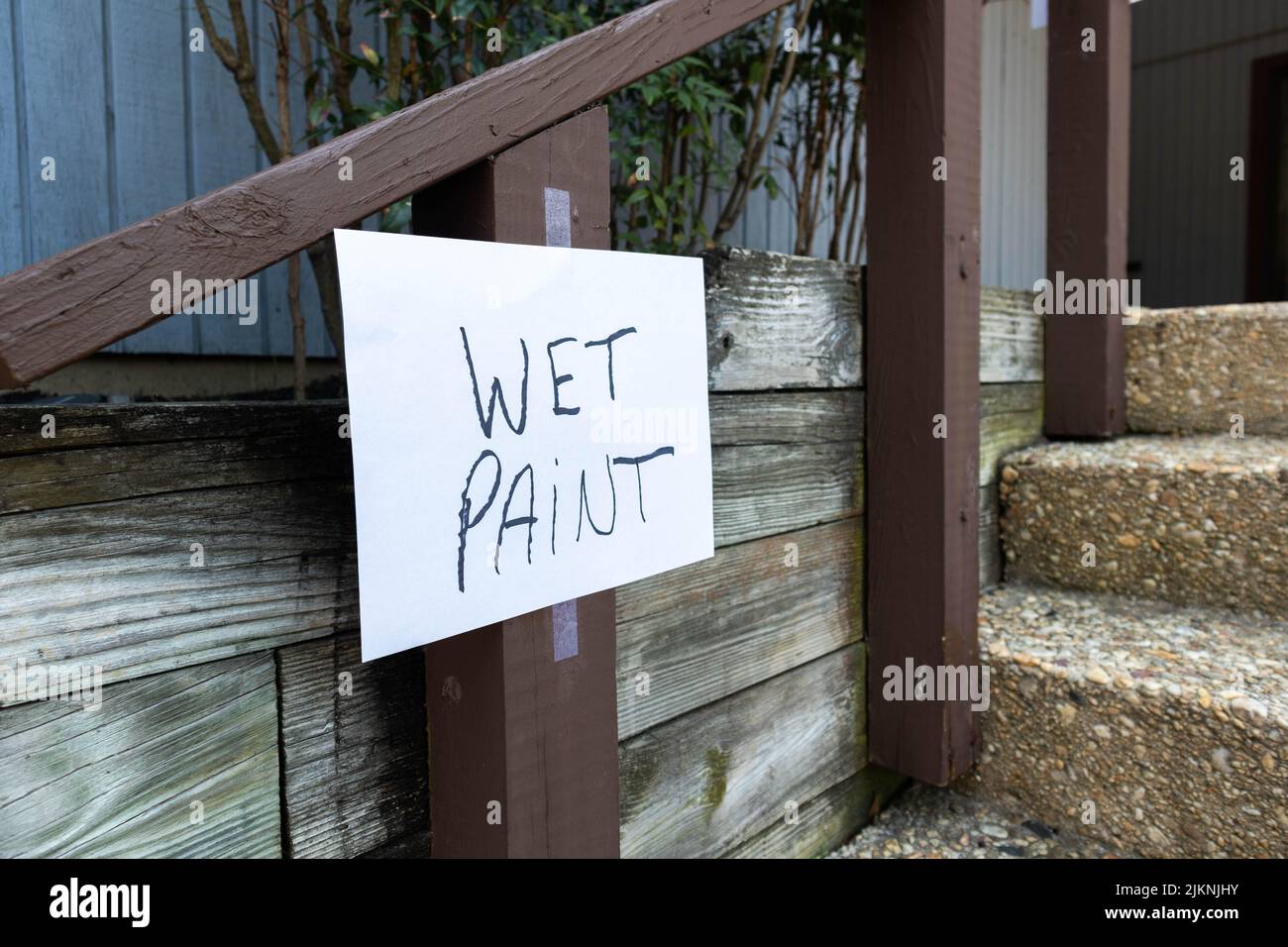 Wet paint warning sign hi-res stock photography and images - Alamy