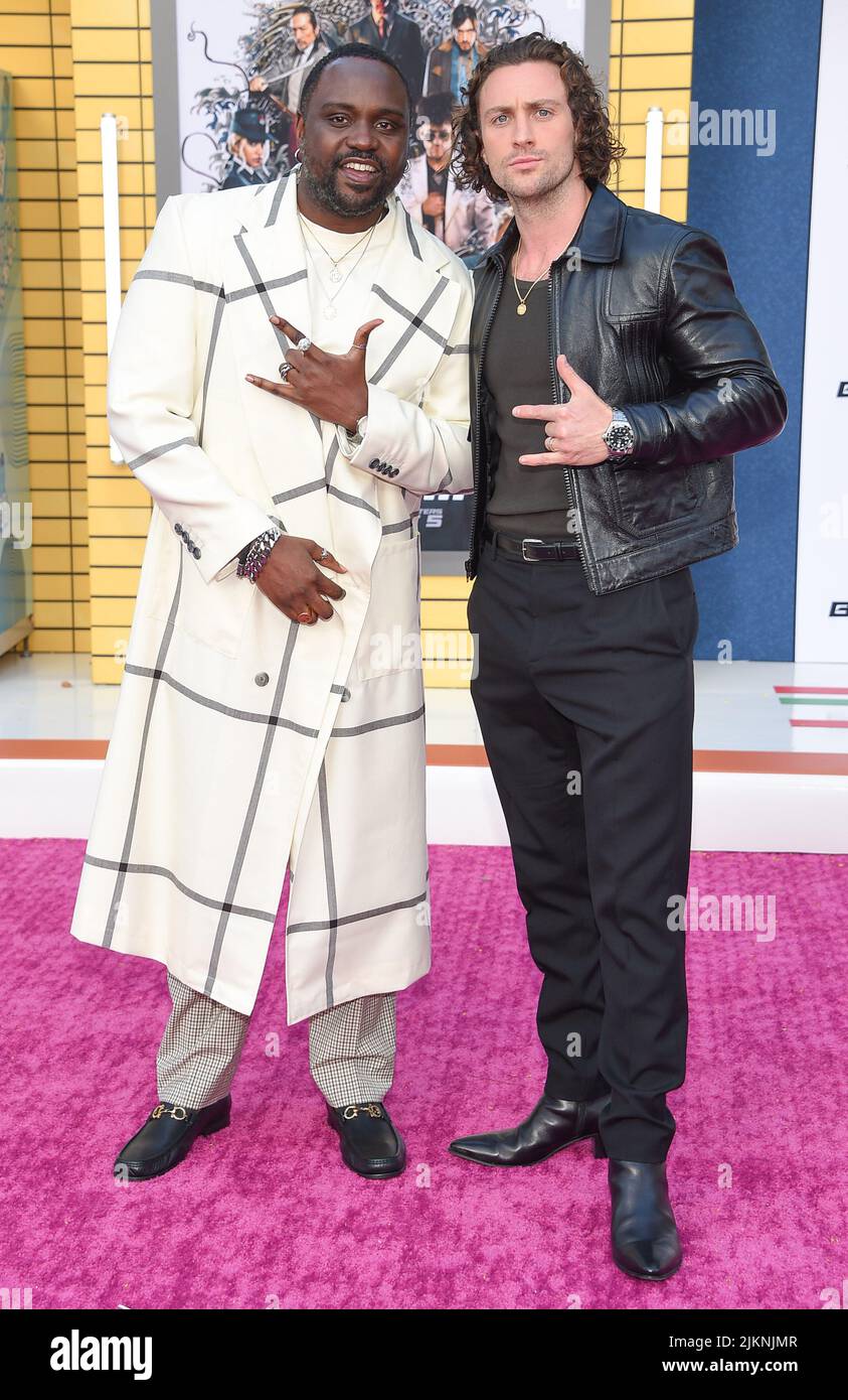 August 1, 2022, Westwood, California, USA: Brian Tyree Henry and Aaron ...