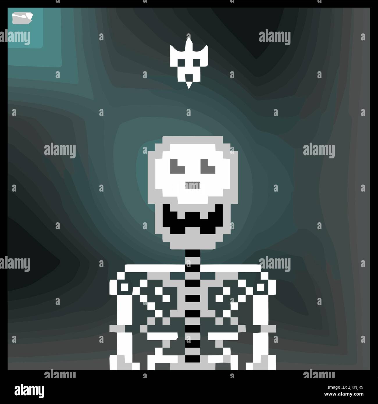 cartoon character in pixel vector art using a color filled background ...