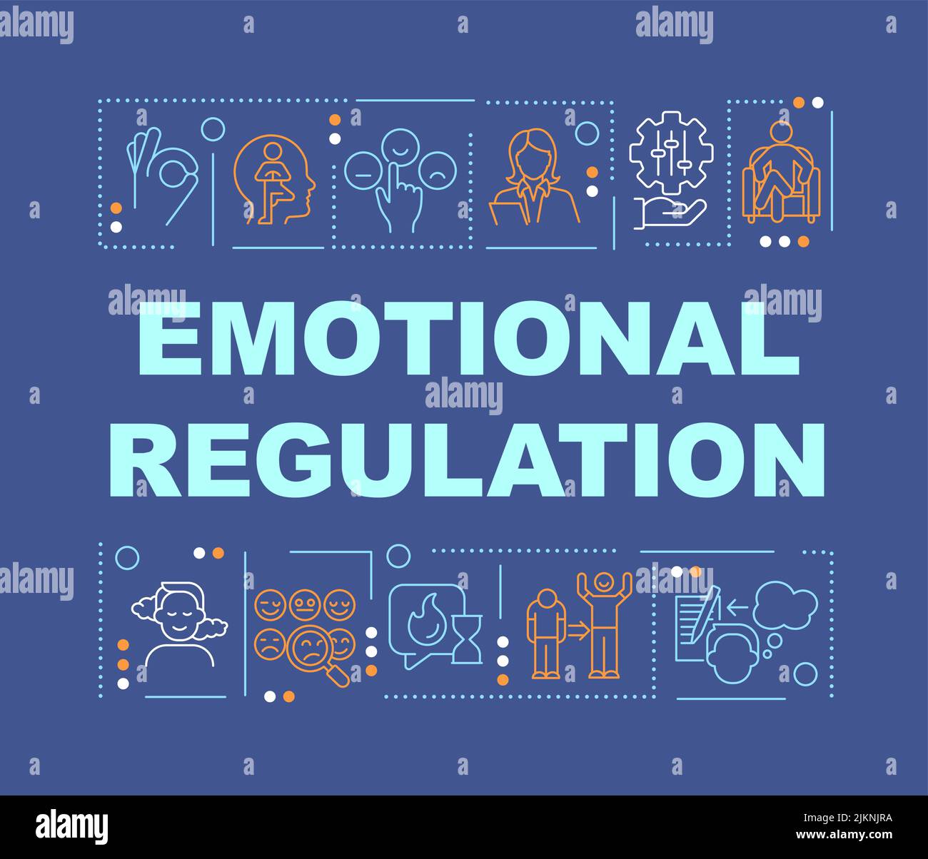 Emotional regulation word concepts blue banner Stock Vector Image & Art - Alamy