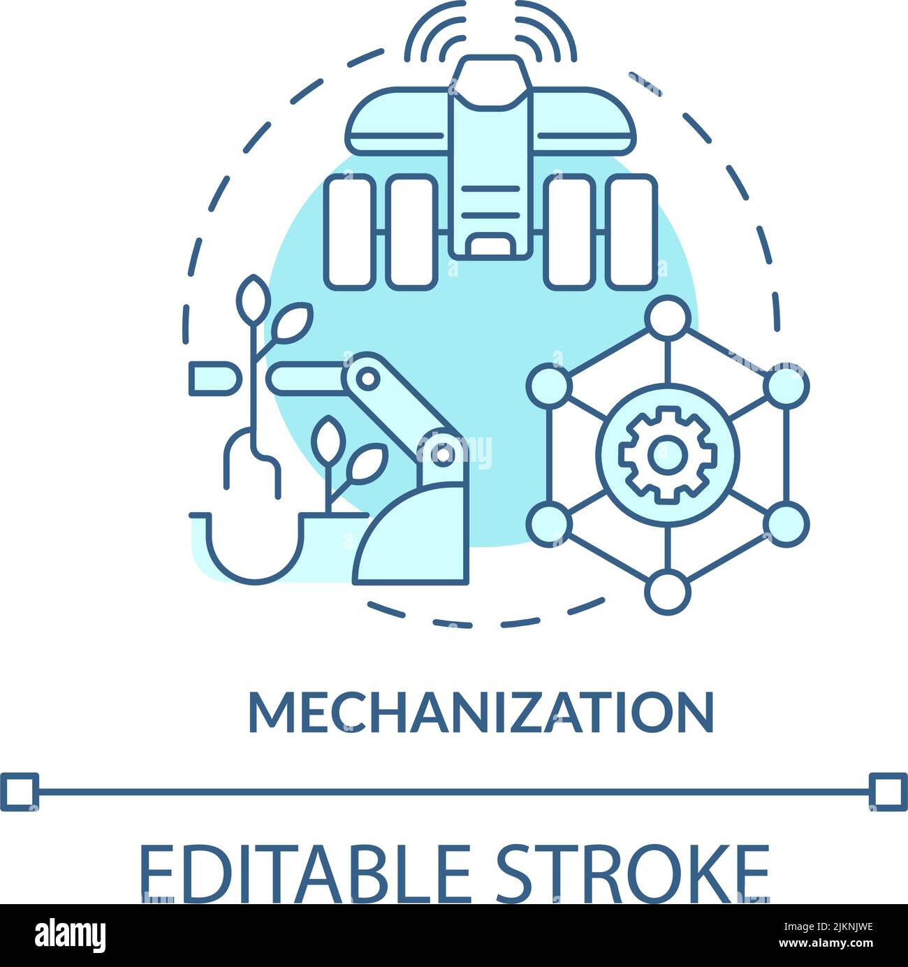 Mechanization turquoise concept icon Stock Vector Image & Art - Alamy Mechanization turquoise concept icon Stock Vector Image & Art - Alamy