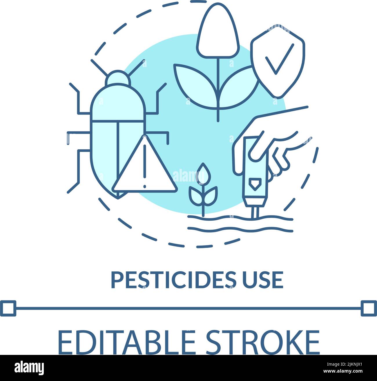 Pesticides use turquoise concept icon Stock Vector Image & Art - Alamy
