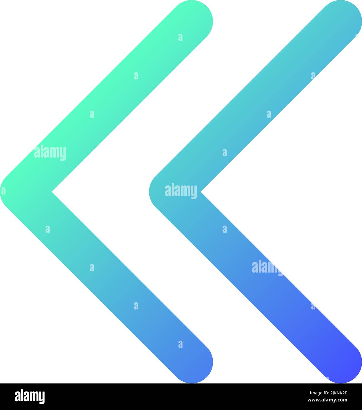 Left double arrow pixel perfect gradient linear ui icon Stock Vector ... Left double arrow pixel perfect gradient linear ui icon Stock Vector ...