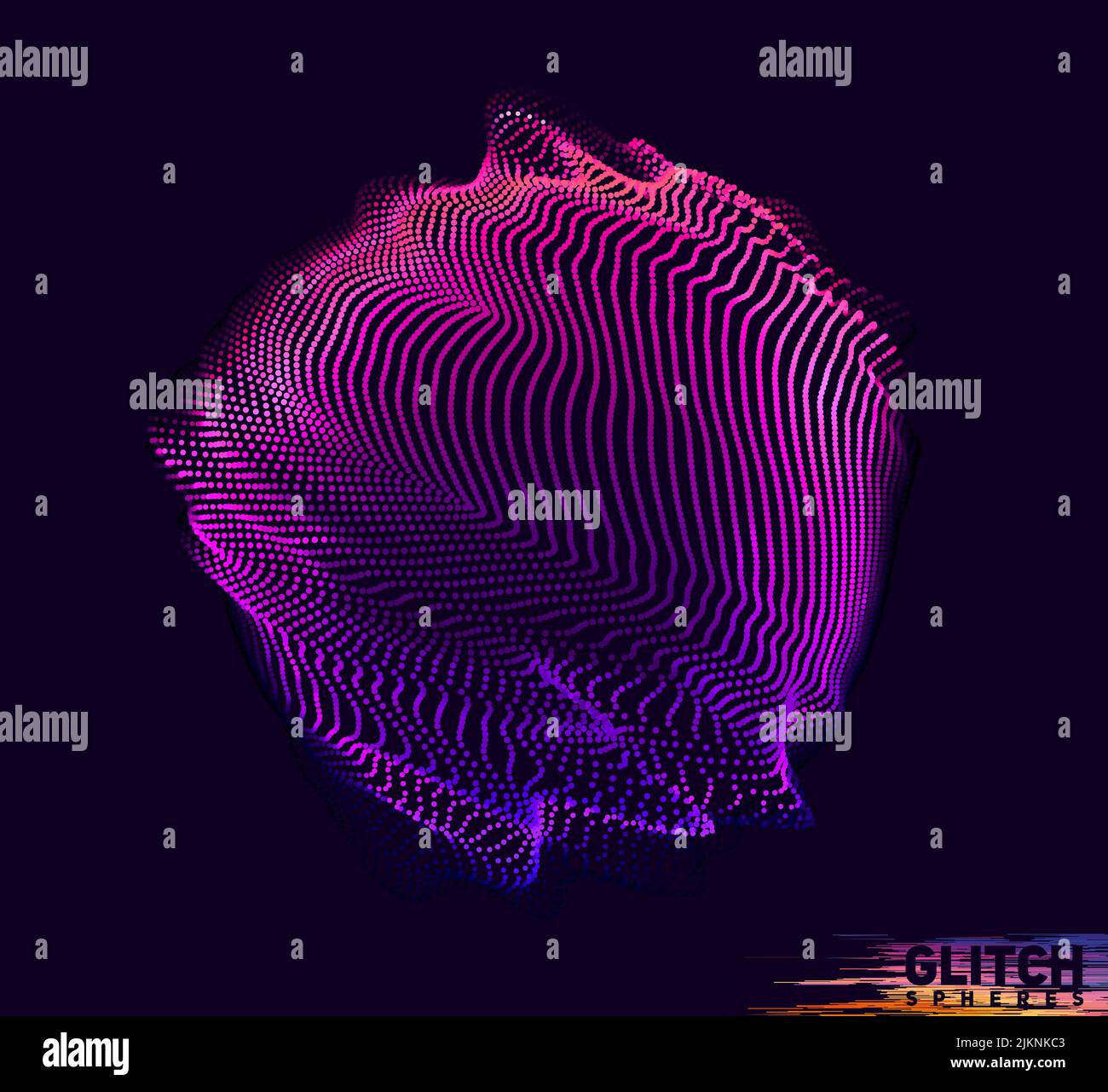 Abstract vector colorful mesh on dark background. Futuristic style card ...