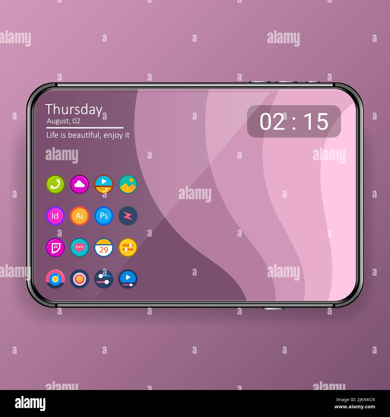 mobile application menu user interface Stock Vector Image & Art - Alamy