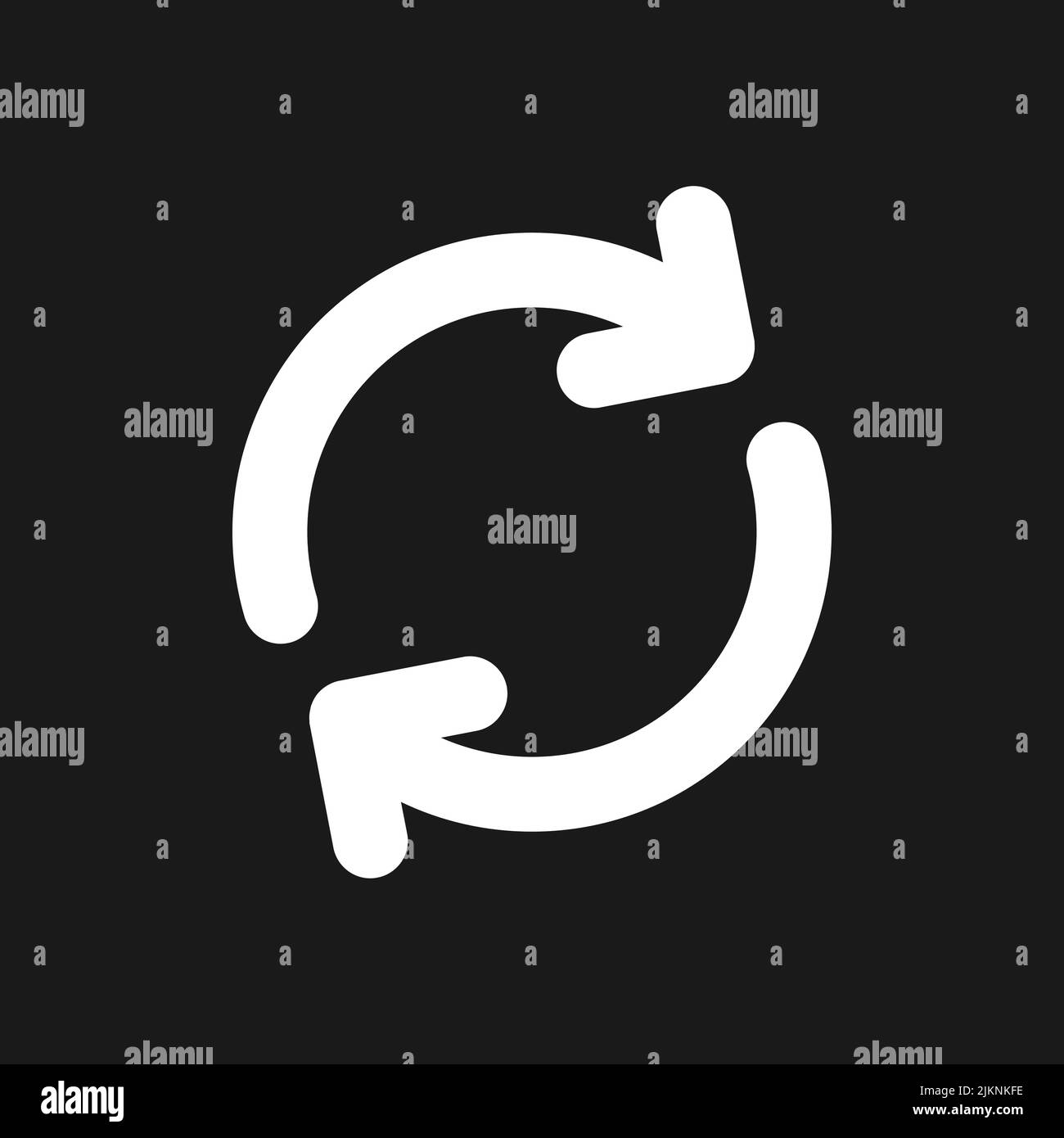 Synchronization dark mode glyph ui icon Stock Vector Image & Art - Alamy
