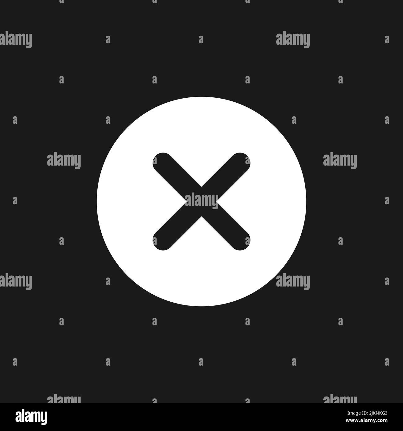 Delete button dark mode glyph ui icon Stock Vector Image & Art - Alamy