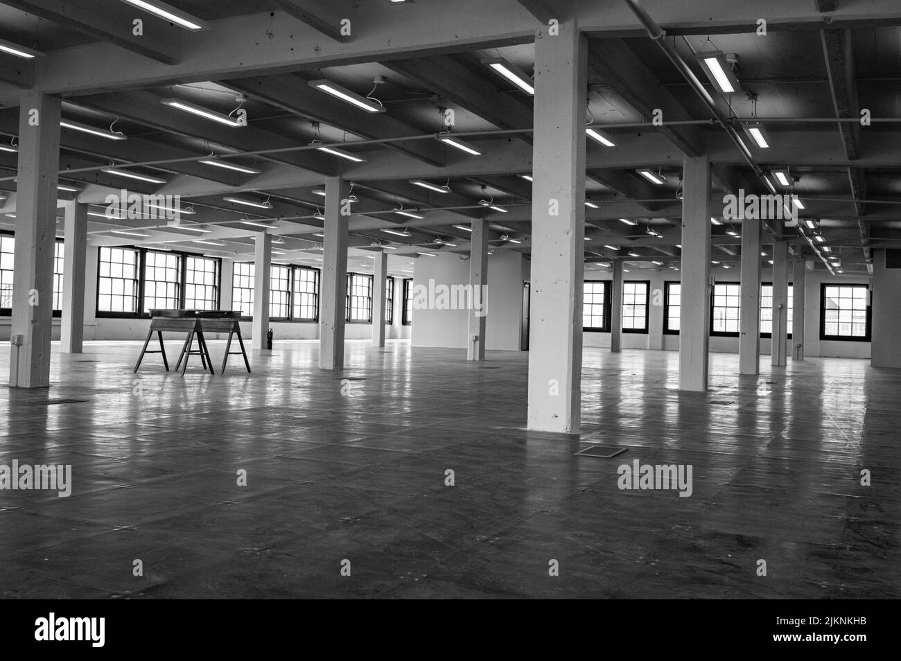 Office building interior Black and White Stock Photos & Images - Alamy