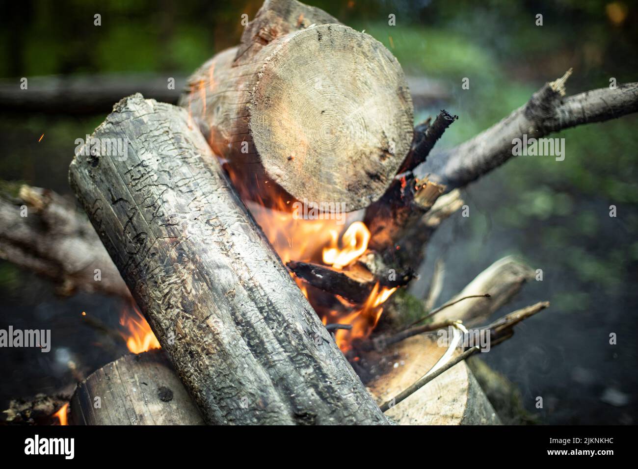Dry branches burn in grill hi-res stock photography and images - Alamy