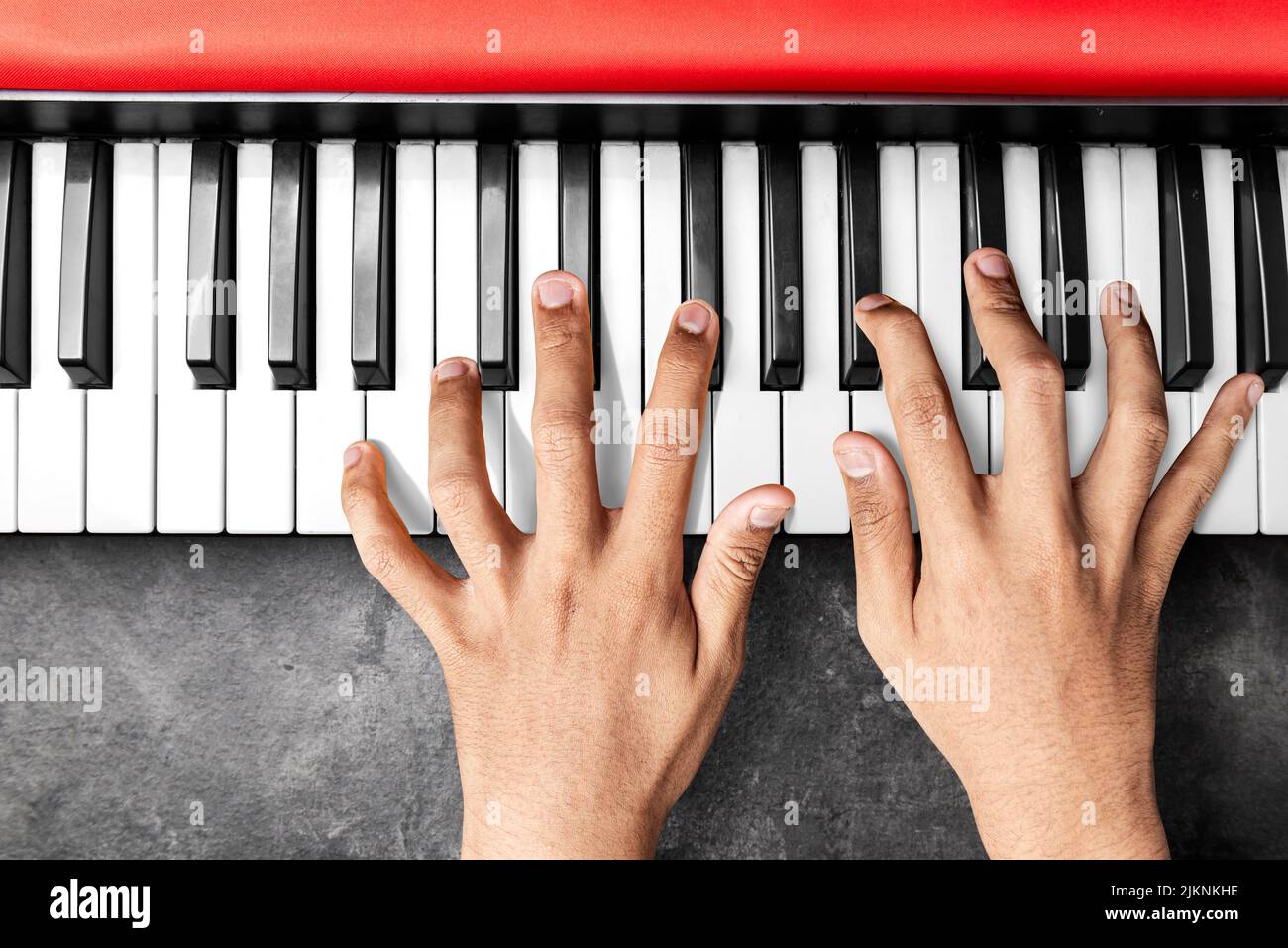Human hand playing electric piano hi-res stock photography and images ...