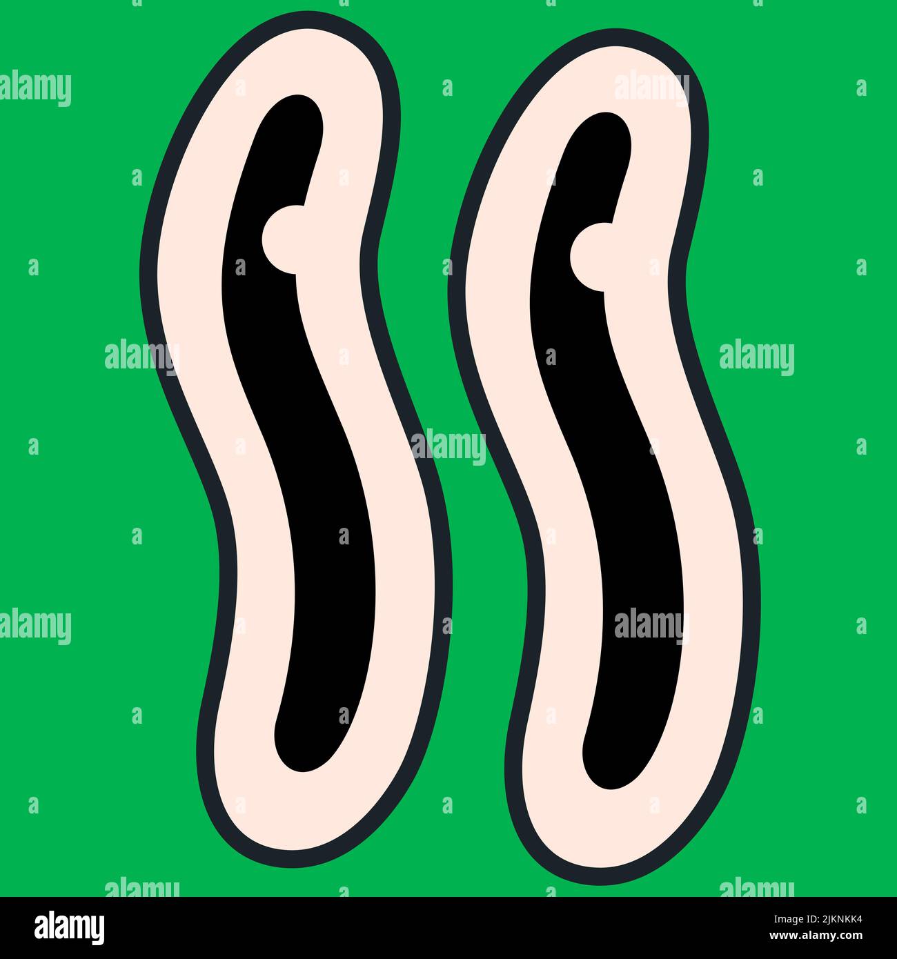 Cartoon vector funny cute Comic characters, eyes Stock Vector Image ...