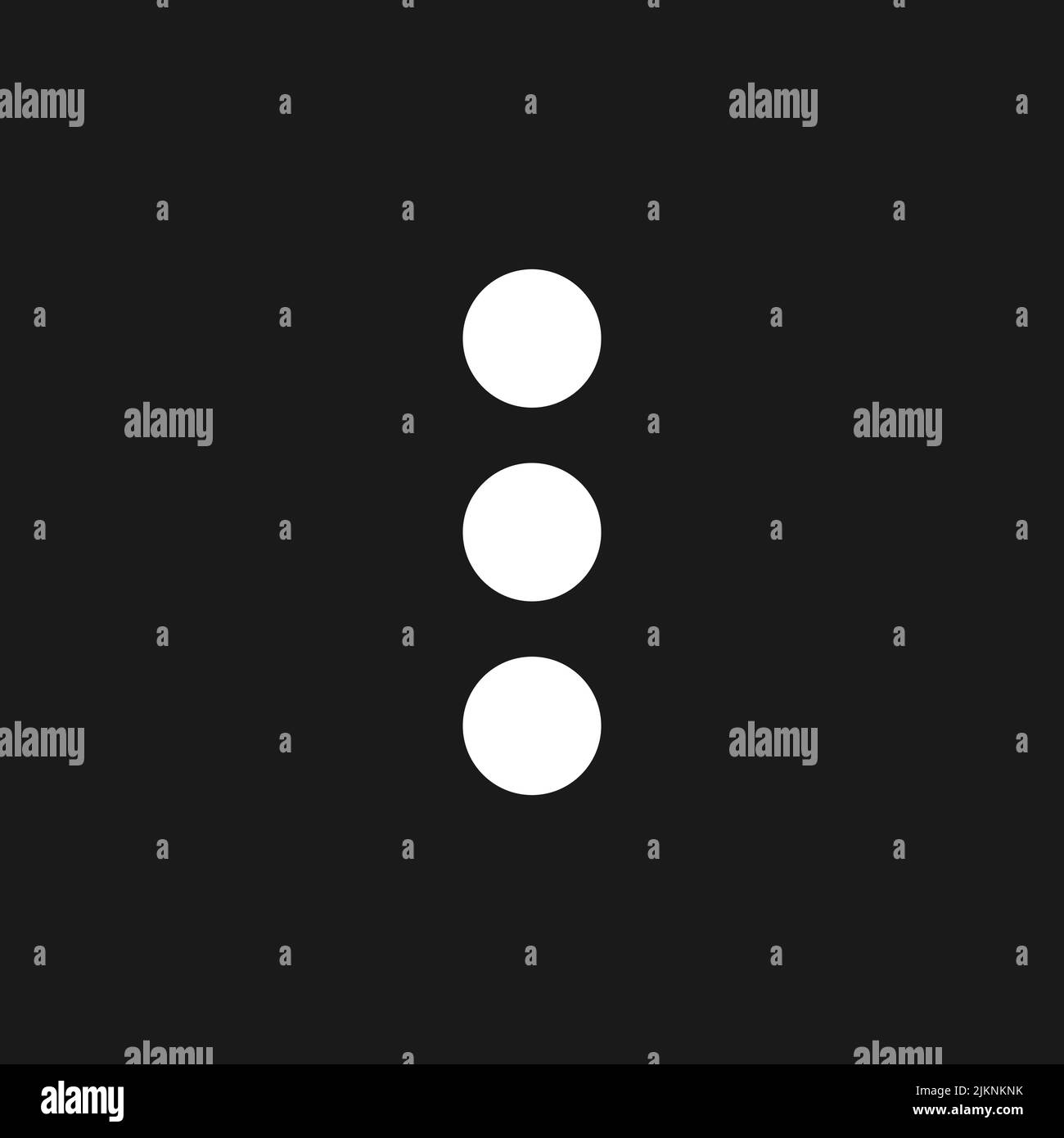 Three vertical dots menu dark mode glyph ui icon Stock Vector Image & Art - Alamy