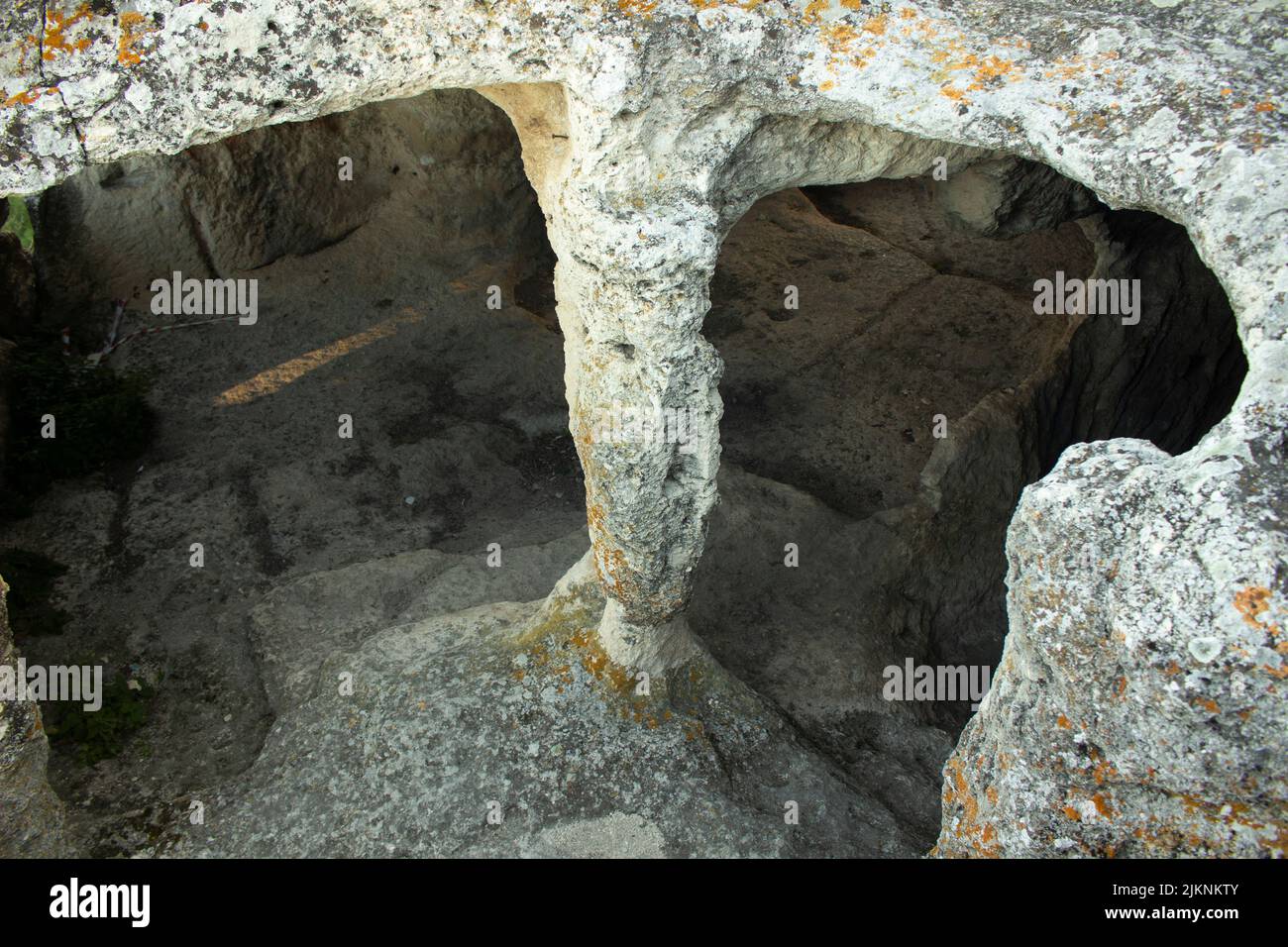 Caves in mountains. Natural landscape. Ancient city. Caves made by man ...