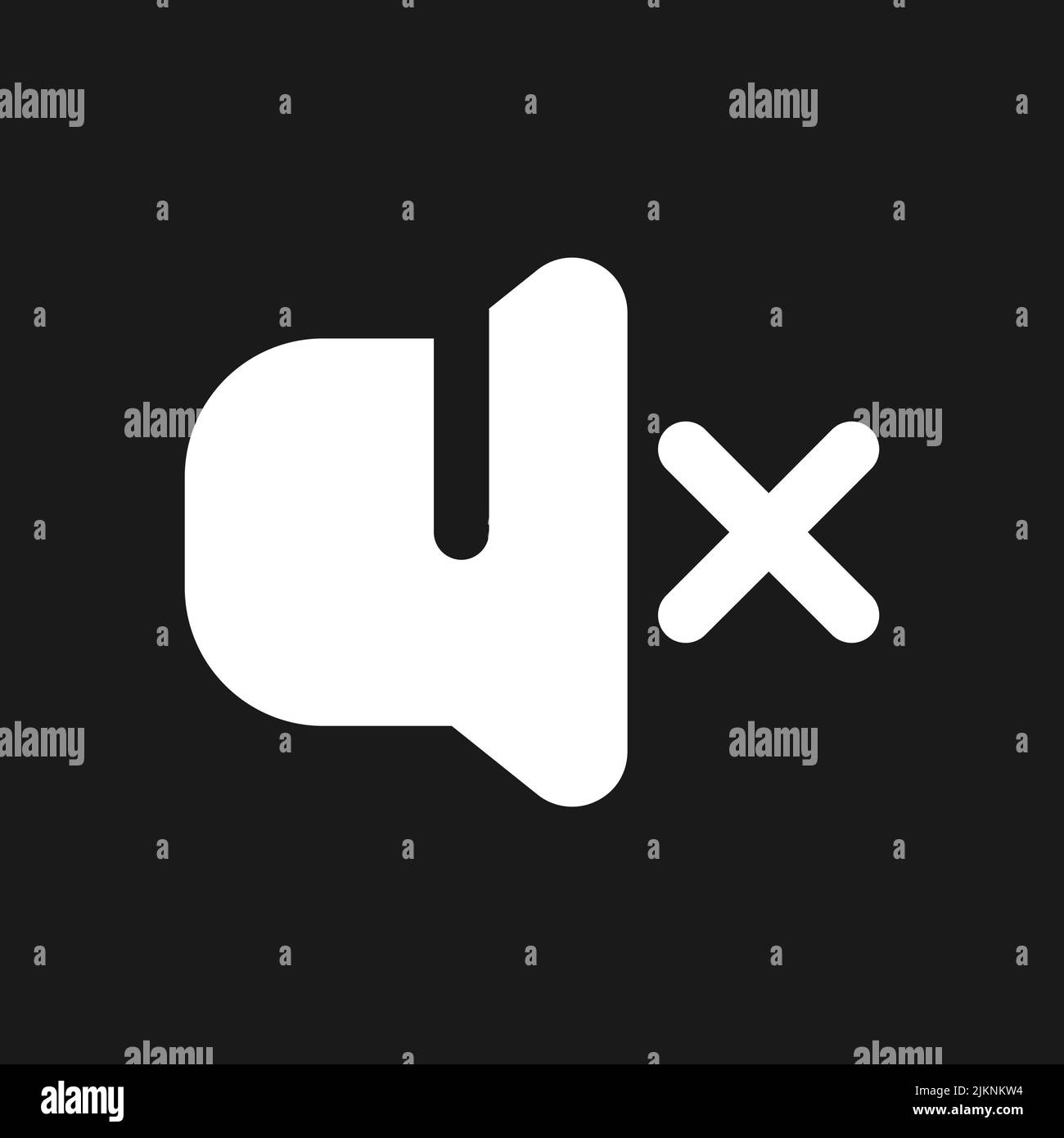Turn off sound dark mode glyph ui icon Stock Vector Image & Art - Alamy