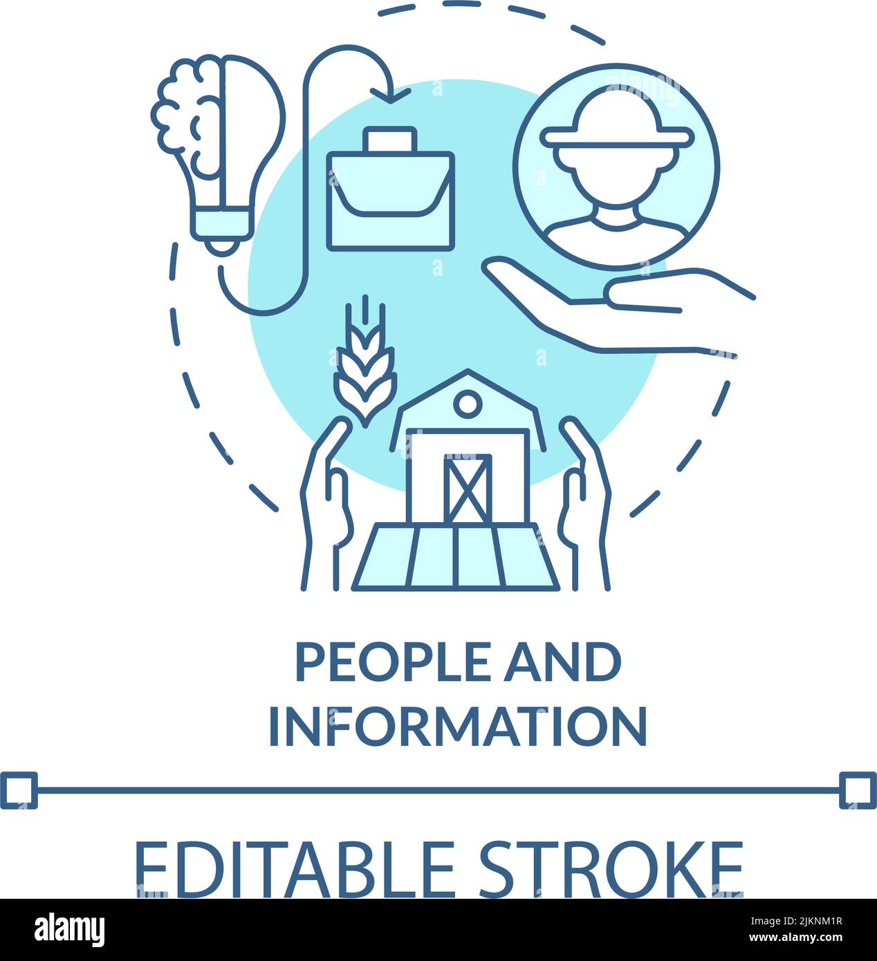 People and information turquoise concept icon Stock Vector Image & Art ...