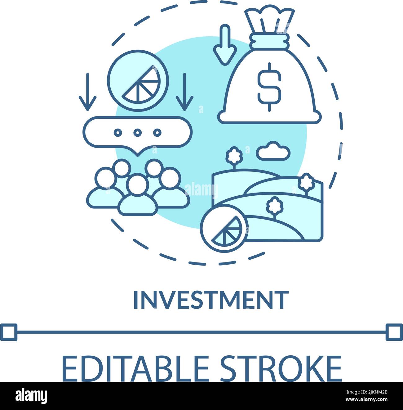 Investment turquoise concept icon Stock Vector Image & Art - Alamy