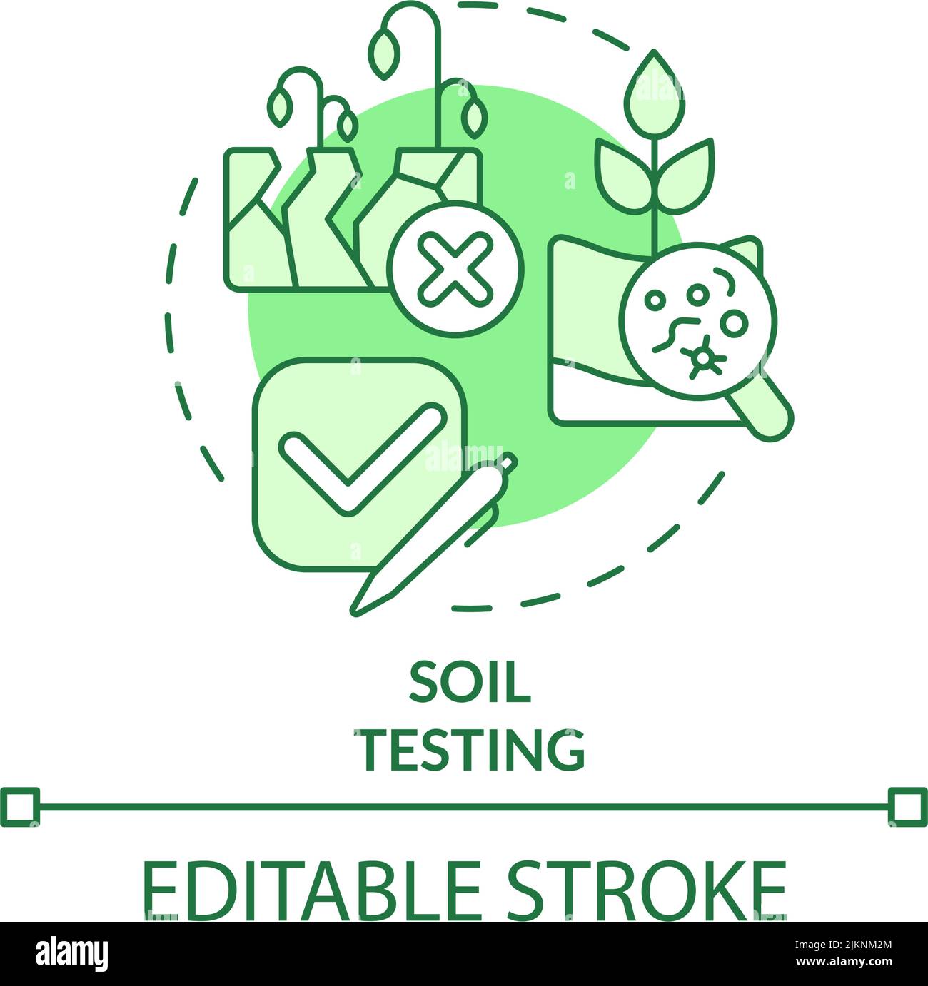 Soil testing green concept icon Stock Vector Image & Art - Alamy