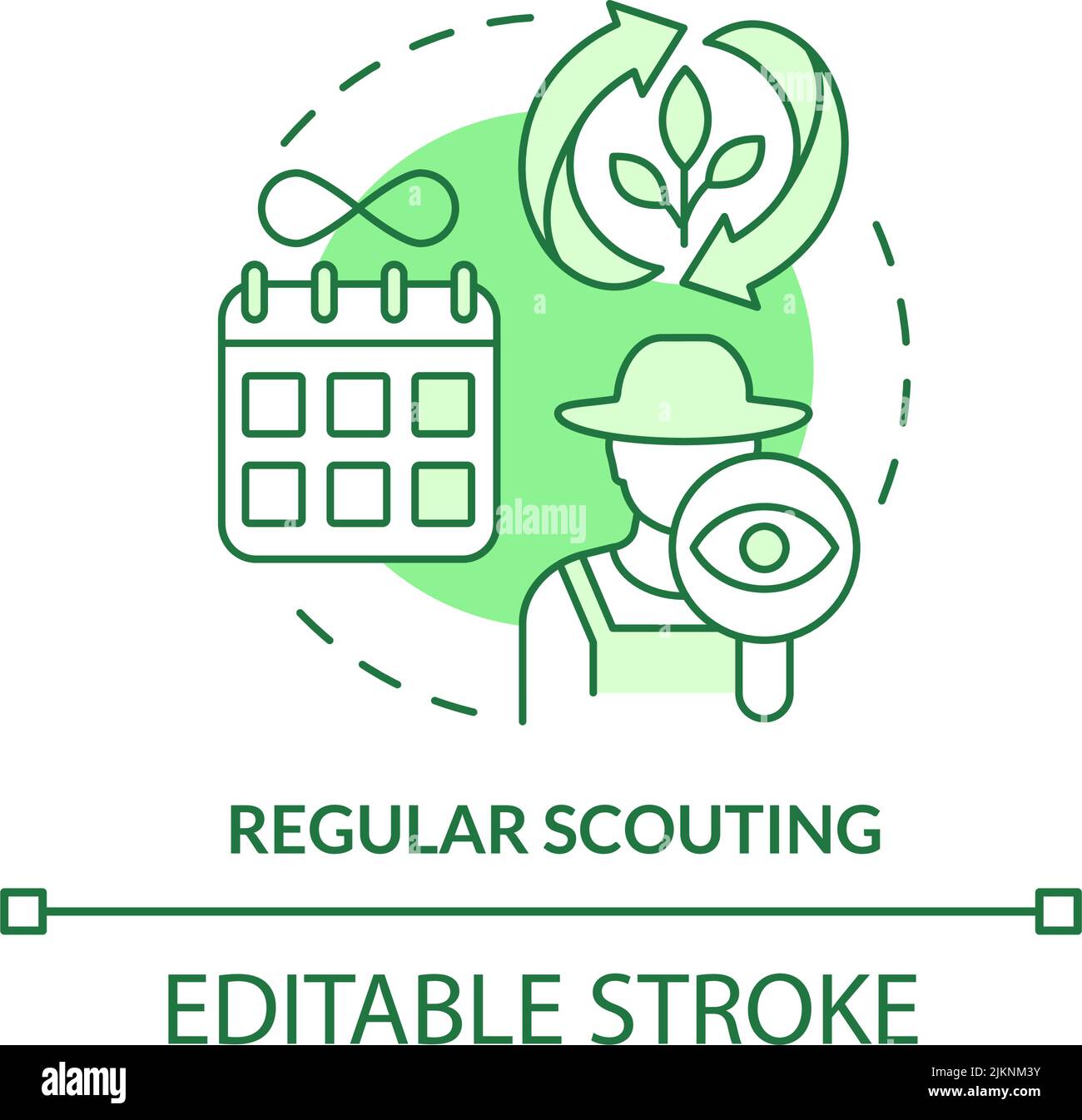 Regular scouting green concept icon Stock Vector Image & Art - Alamy