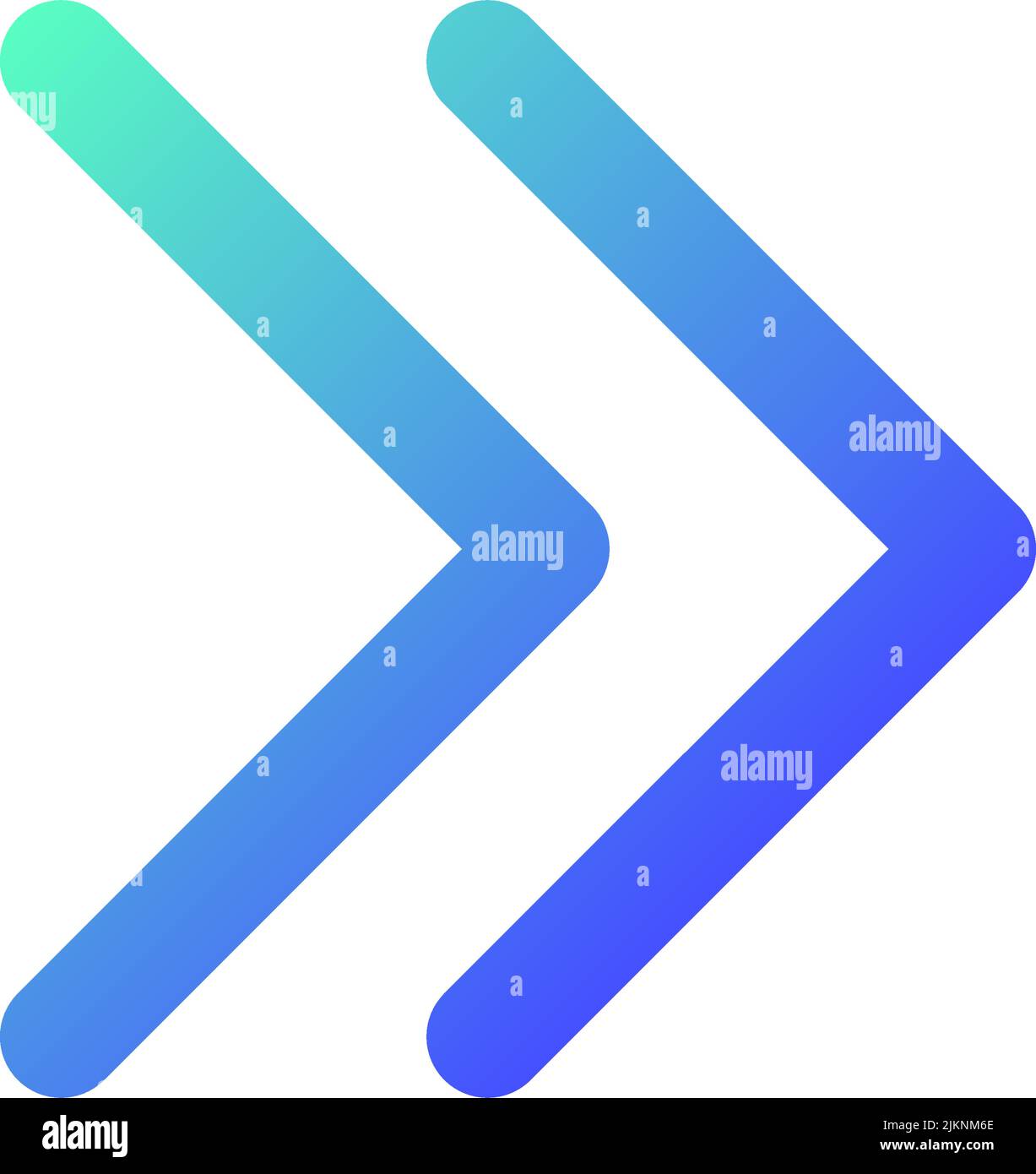 Right double arrow pixel perfect gradient linear ui icon Stock Vector Image & Art - Alamy