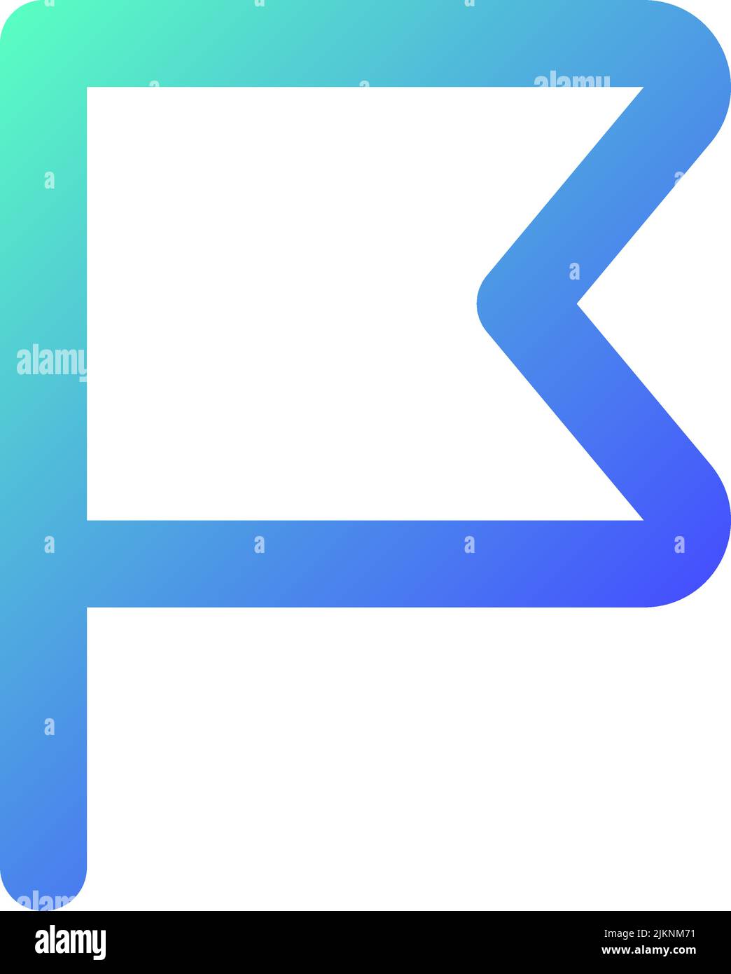 Simple flag for report pixel perfect gradient linear ui icon Stock ...