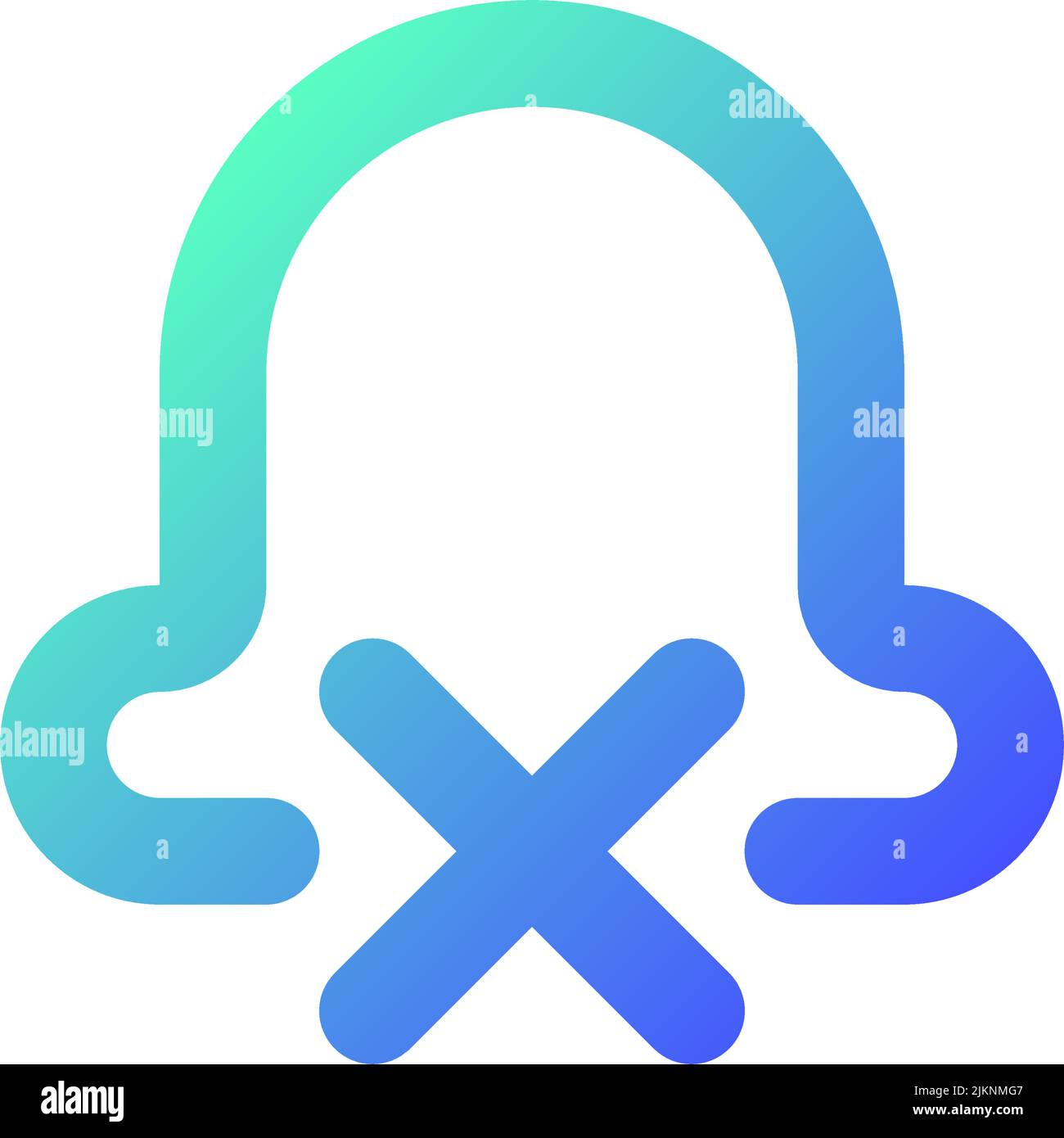 Silent notifications pixel perfect gradient linear ui icon Stock Vector Image & Art - Alamy