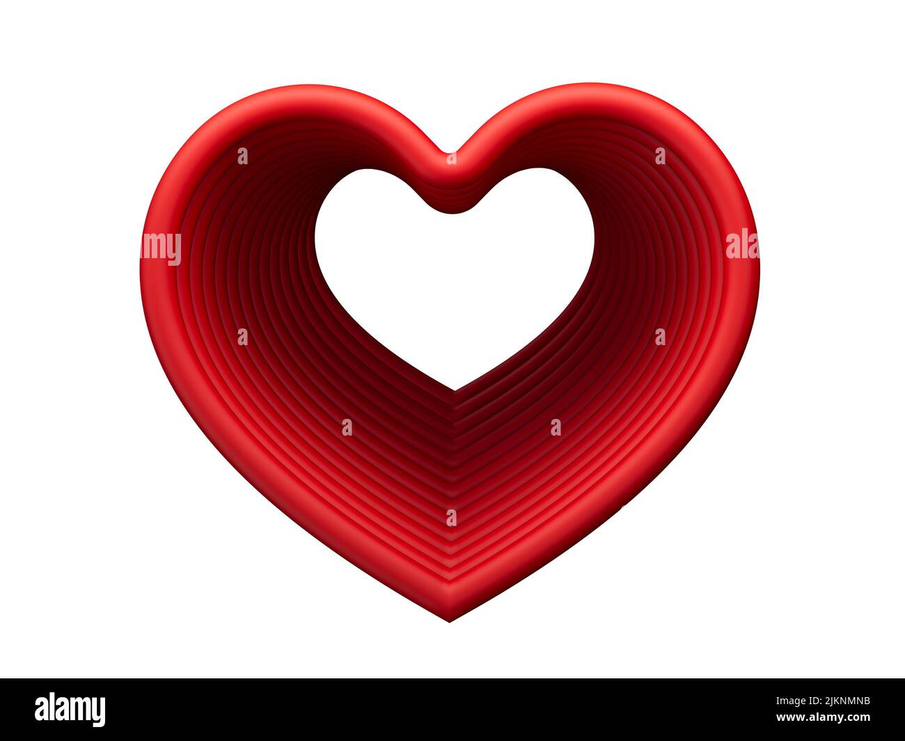 Heart linear icon Hearts Abstract 3d illustration Stock Photo - Alamy
