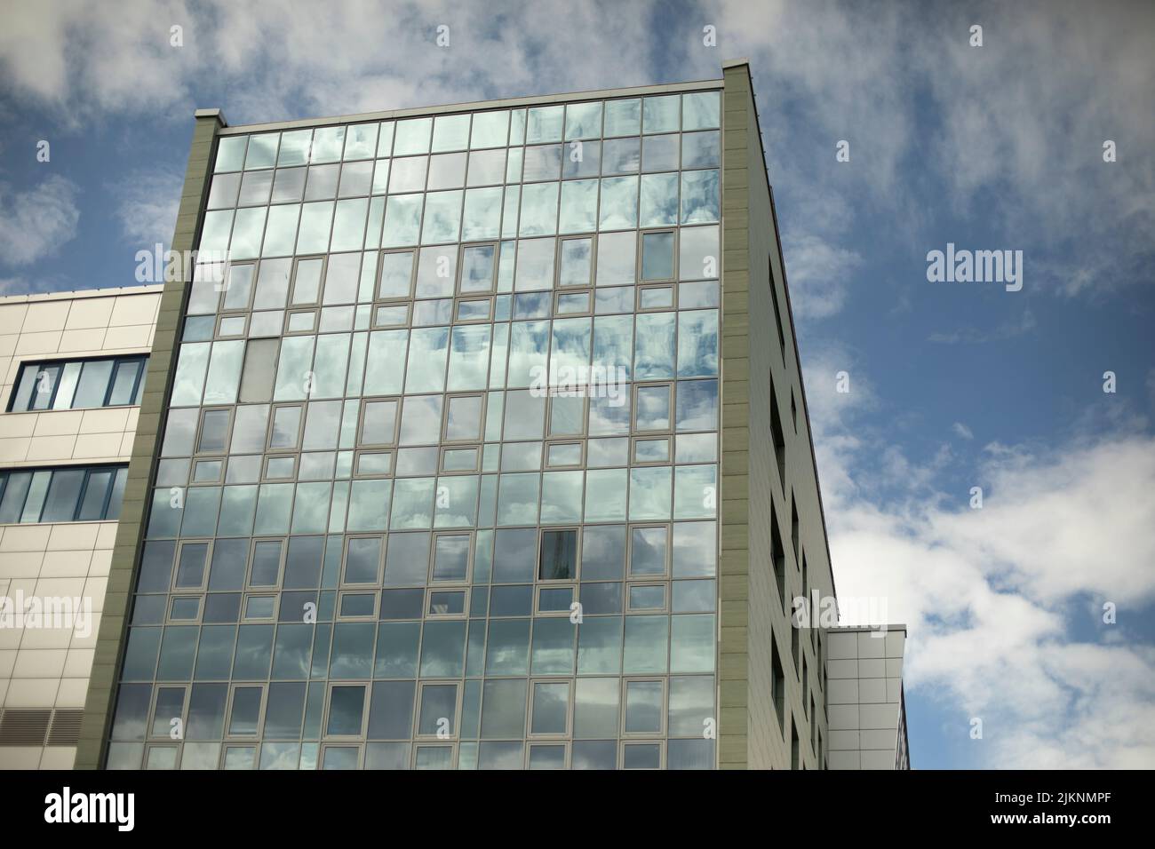 Windows in building. Mirror surface in building. Office house Stock ...