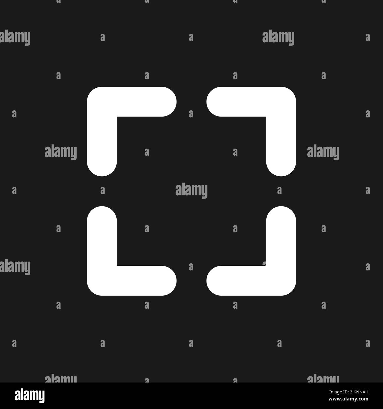 Full screen dark mode glyph ui icon Stock Vector Image & Art - Alamy