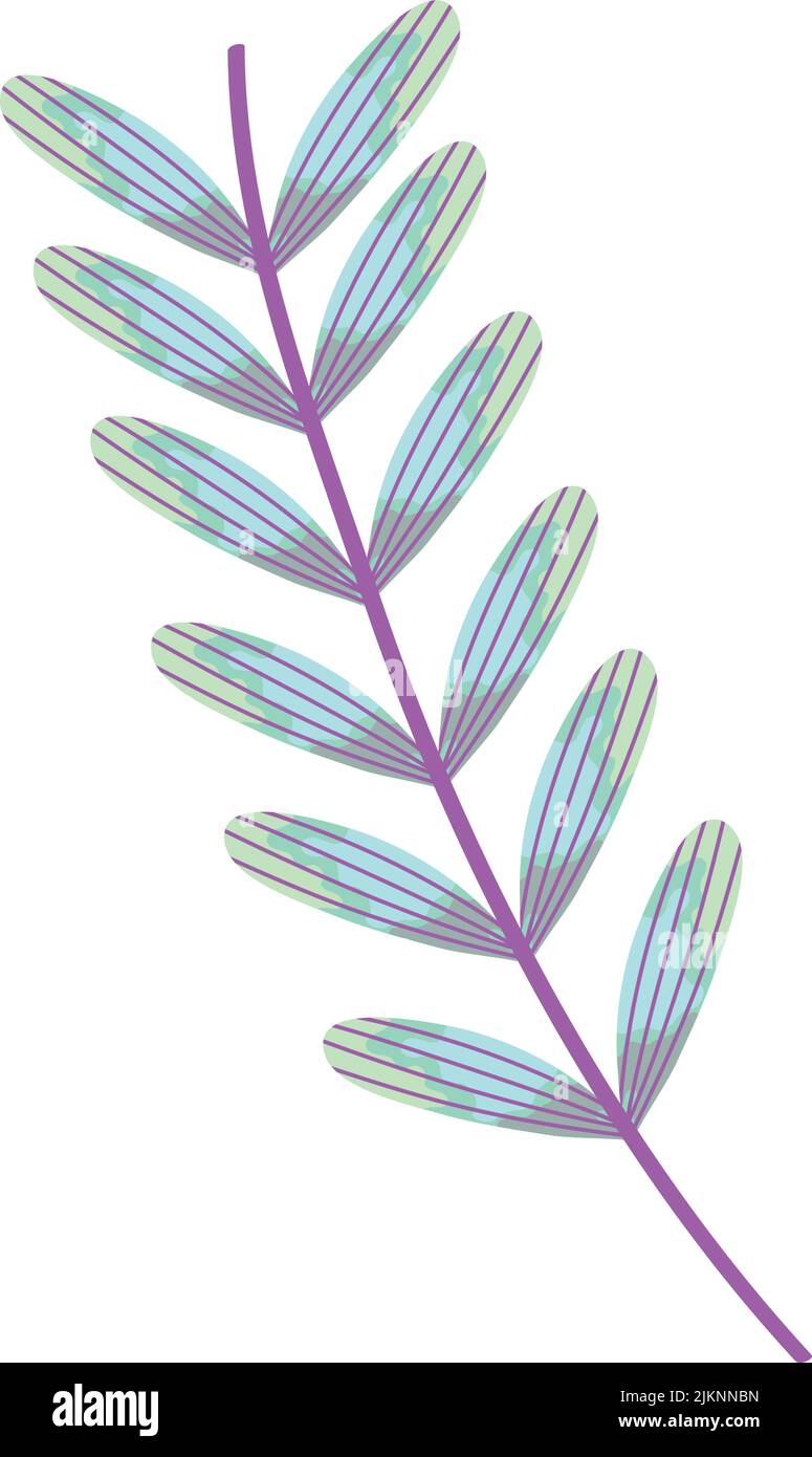 colorful branch with leaves Stock Vector Image & Art - Alamy