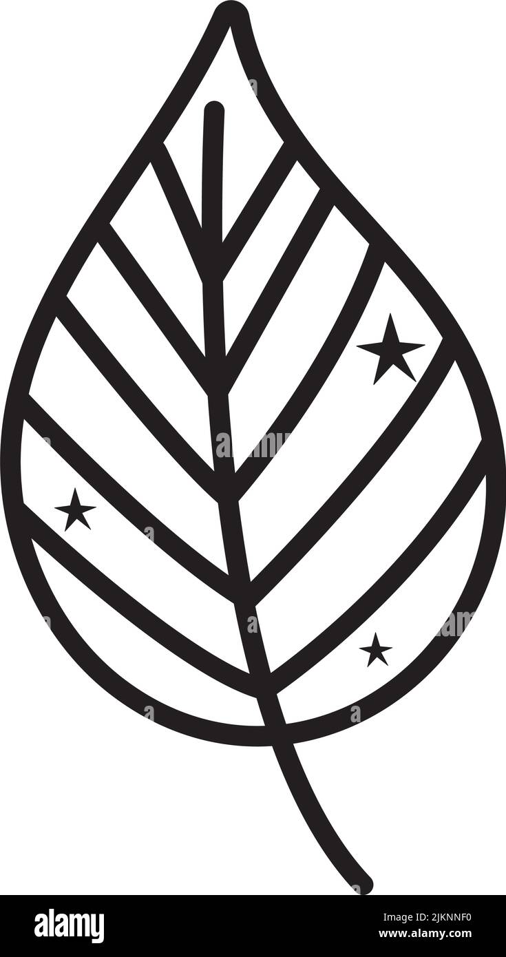 leaf with stars Stock Vector Image & Art - Alamy